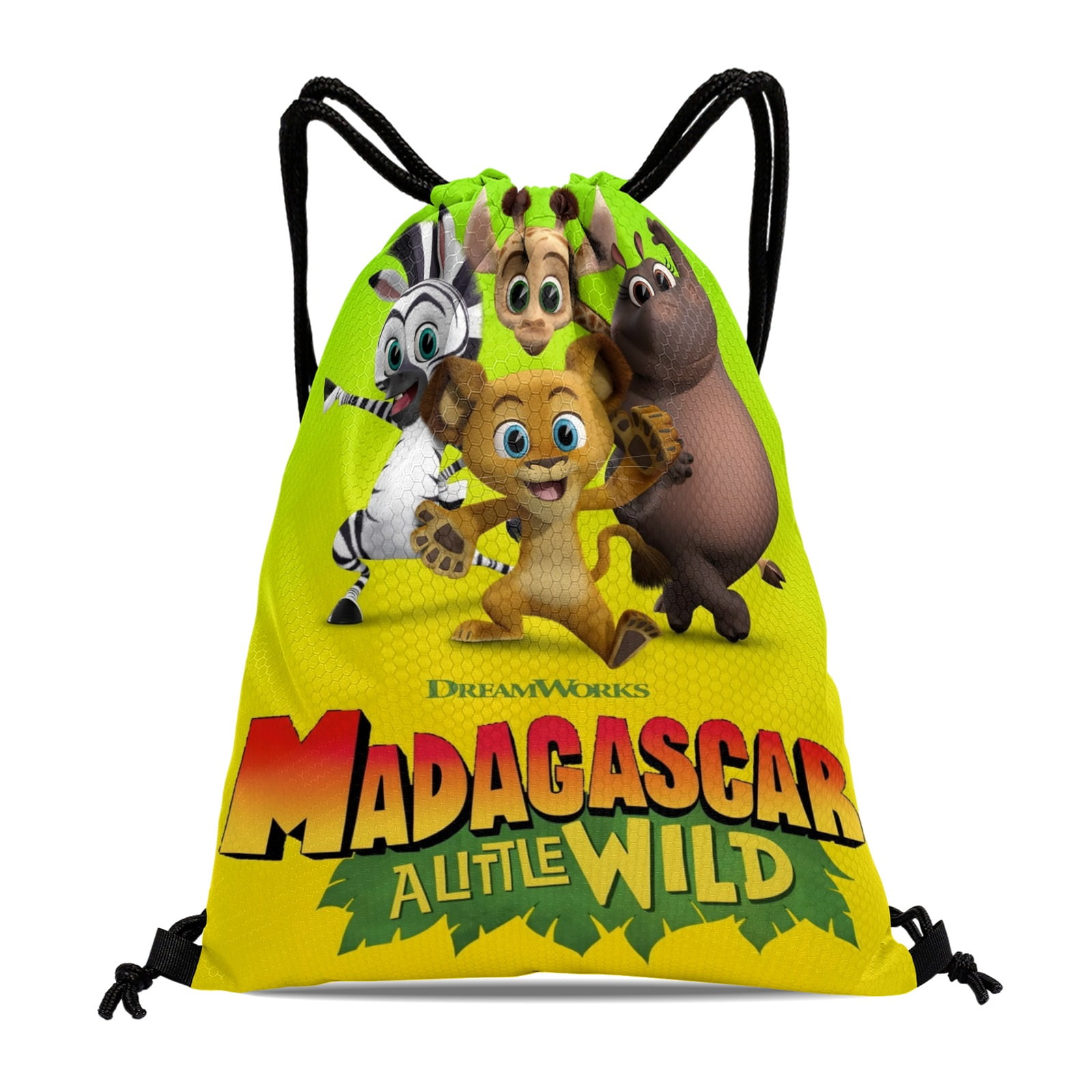 Drawstring Backpack for Madagascar A Little Wild Sackpack Adults Women ...