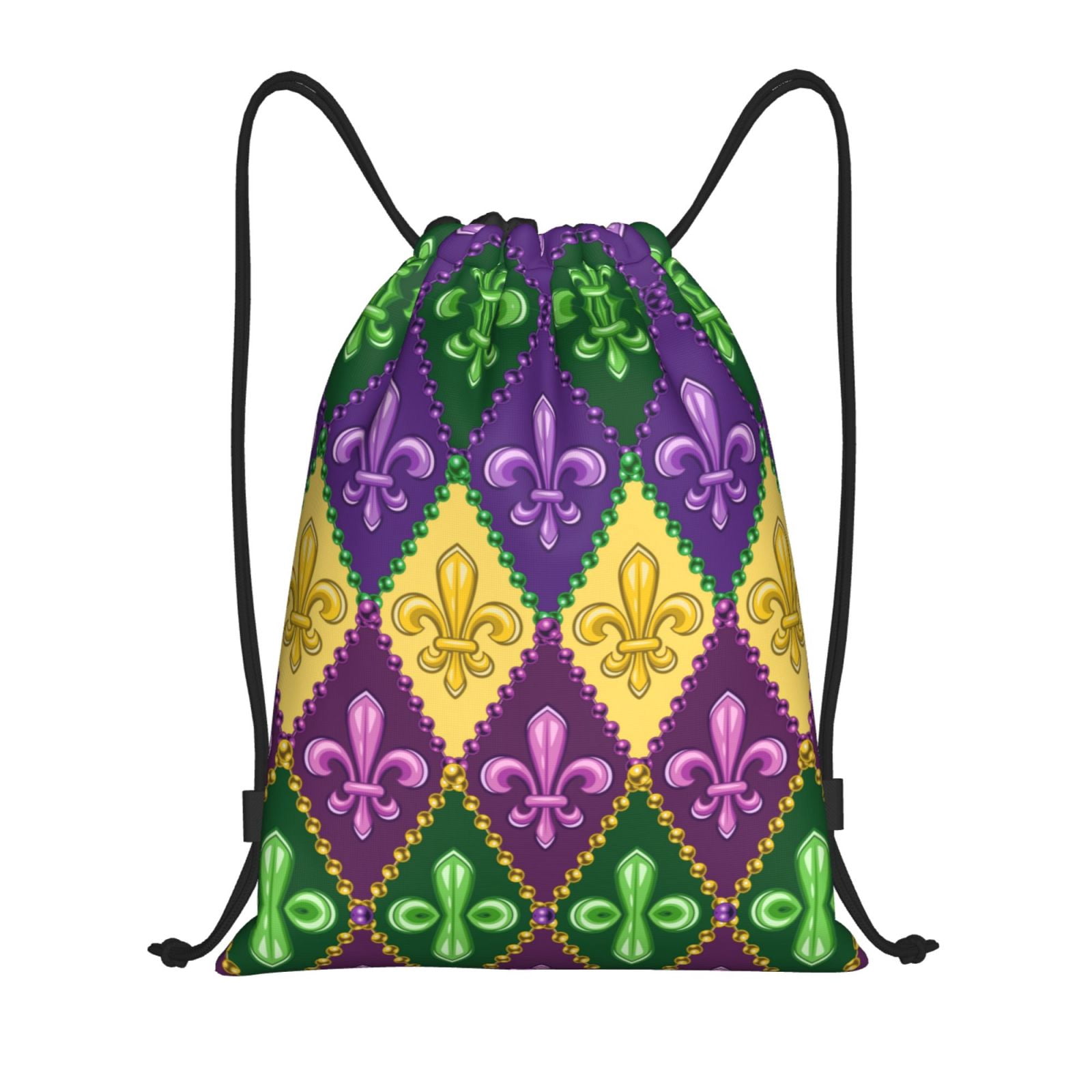 Drawstring Backpack Mardi Gras4 Sports Gym Bag for Men Women ...