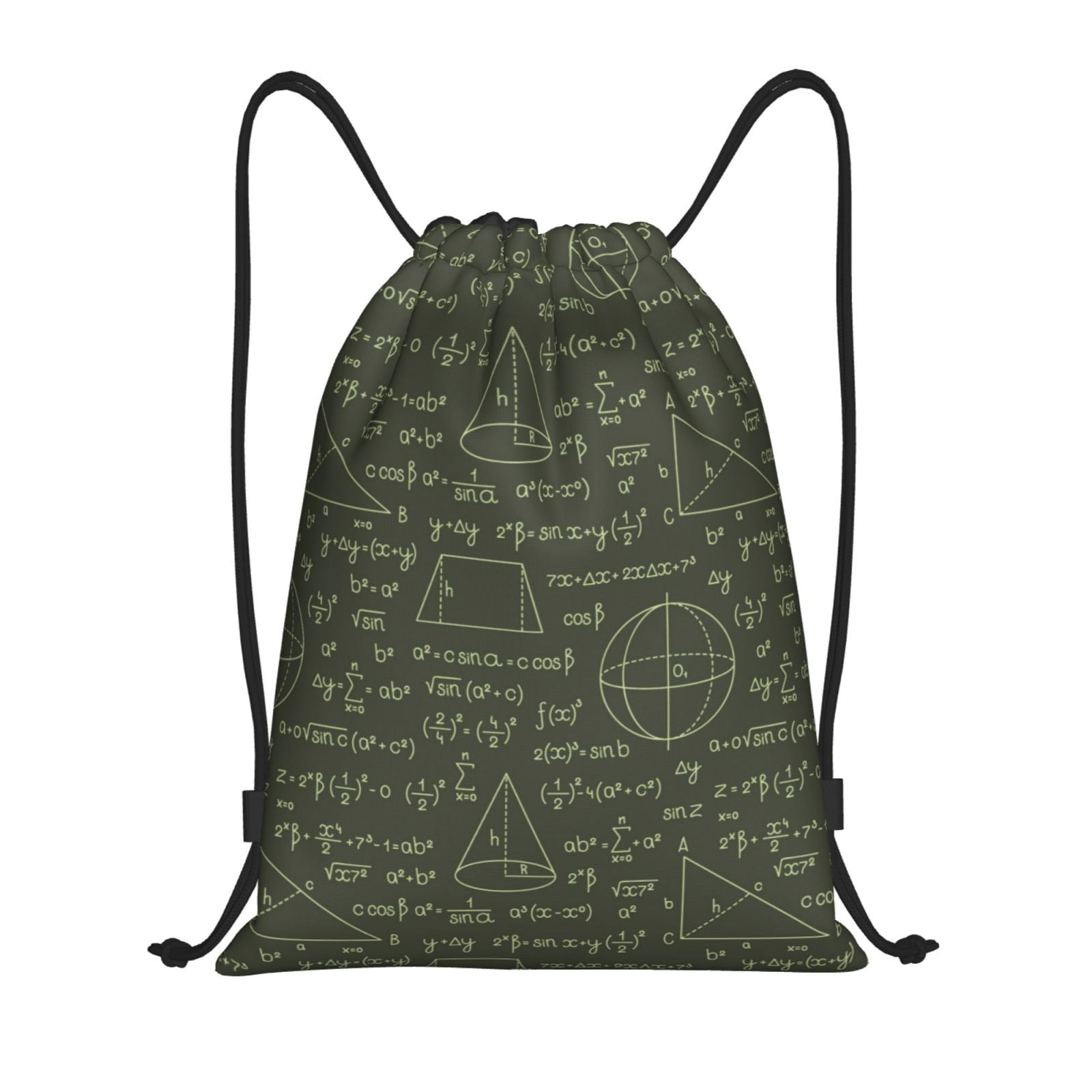 Drawstring Backpack, Math Print comical Light Waterproof Sports Gym Bag ...