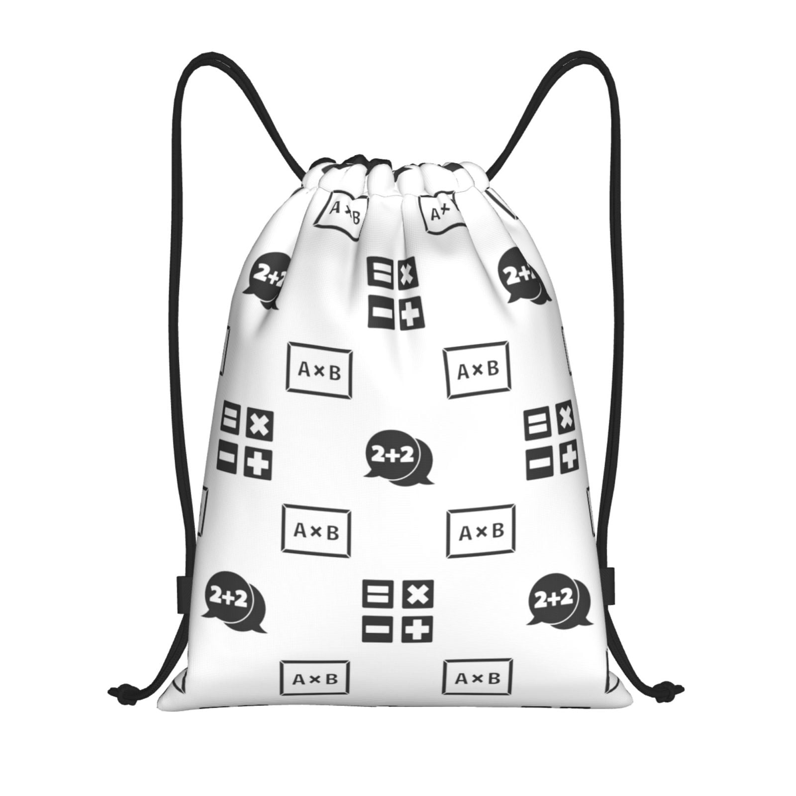 Drawstring Backpack, Math algorithm Print Light Waterproof Sports Gym ...