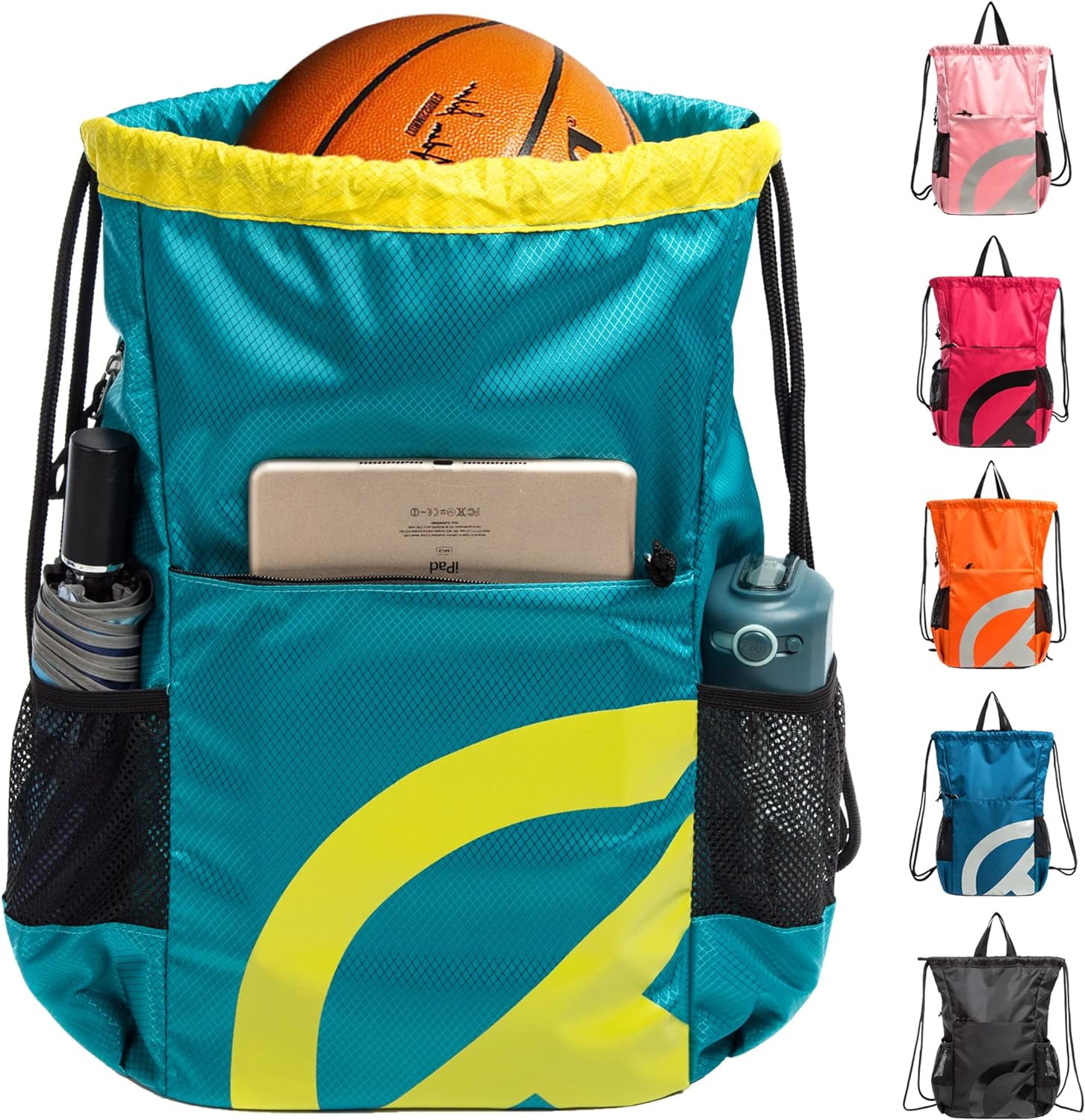 Drawstring Backpack for Men Women 15L Sport Gym Sackpack with ...