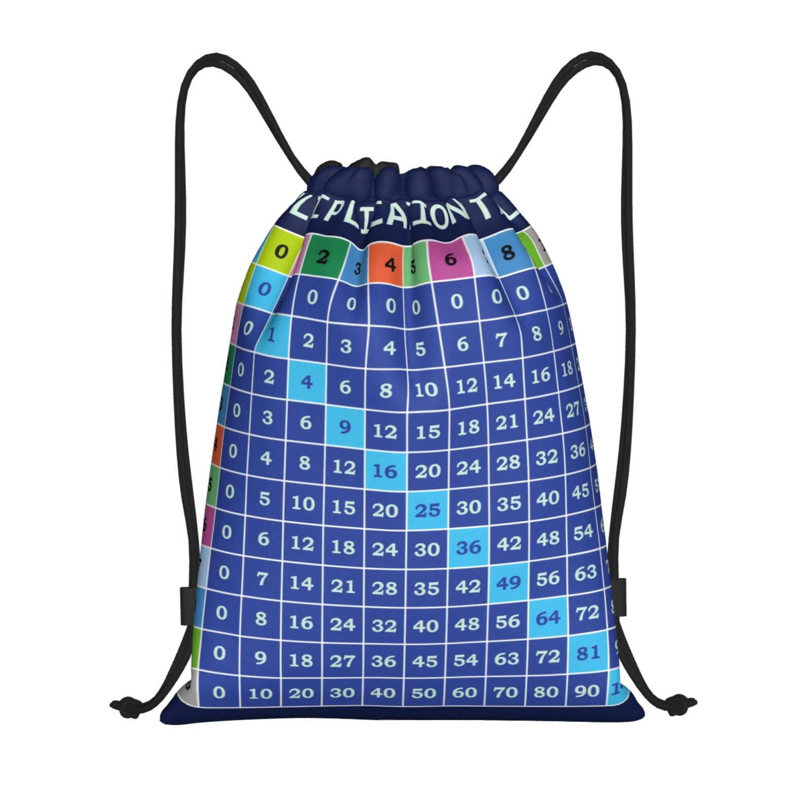 Drawstring Backpack, Multiplication Table Light Waterproof Sports Gym ...