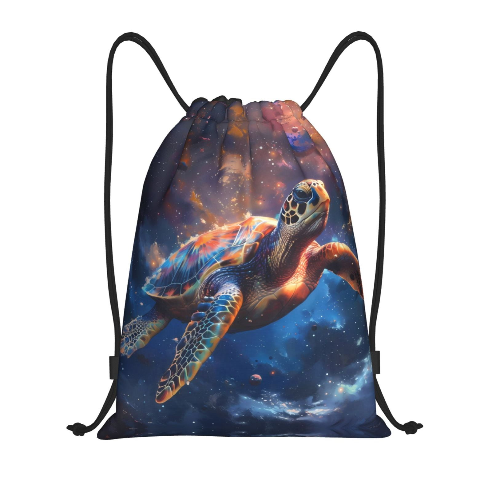 Drawstring Backpack Night Sky Turtle Sports Gym Bag for Men Women ...