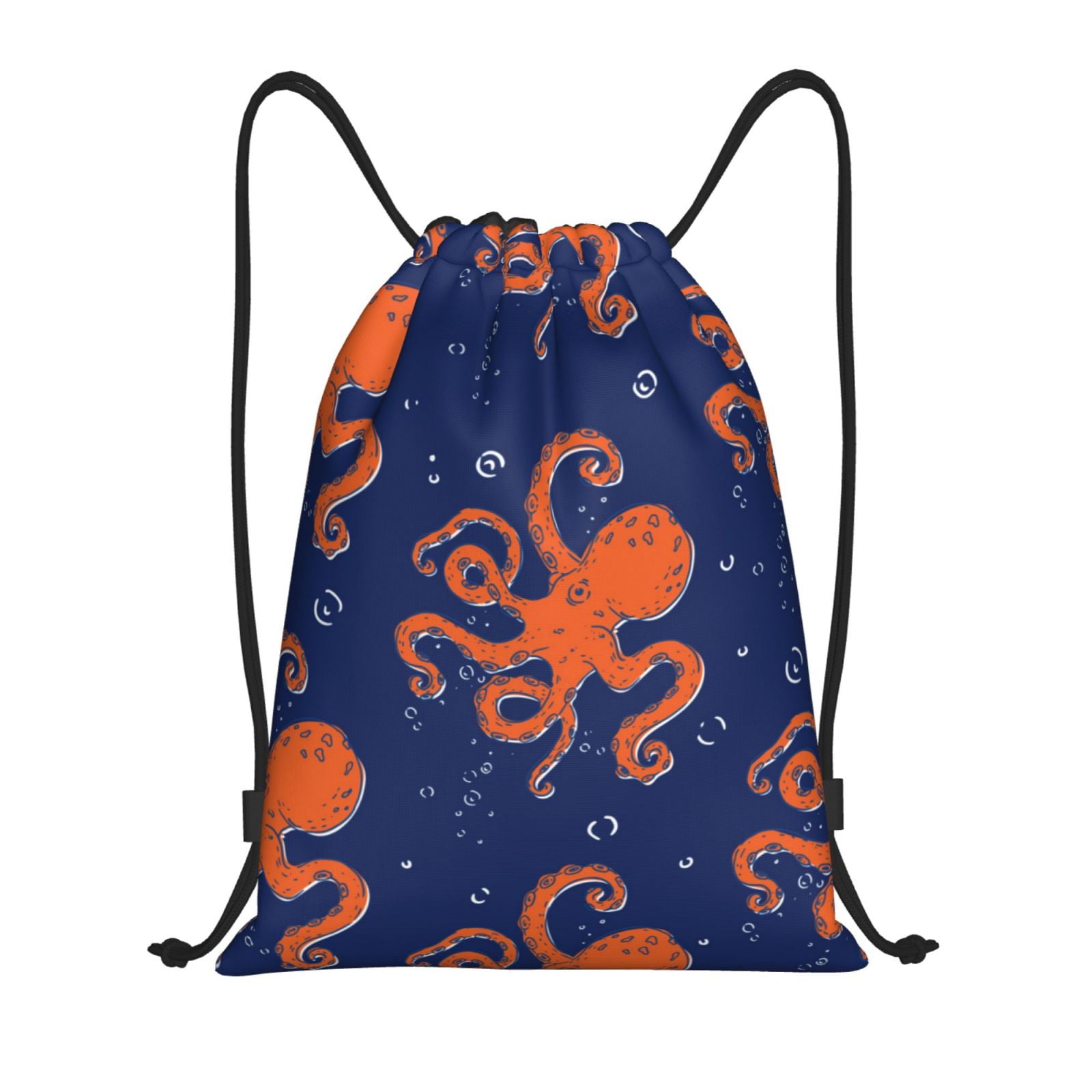Drawstring Backpack, Octopus Light Waterproof Sports Gym Bag Draw ...