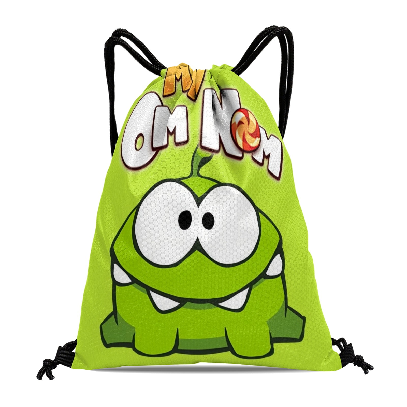 Drawstring Backpack for Om Nom Stories Drawstring Pocket Adults Women ...