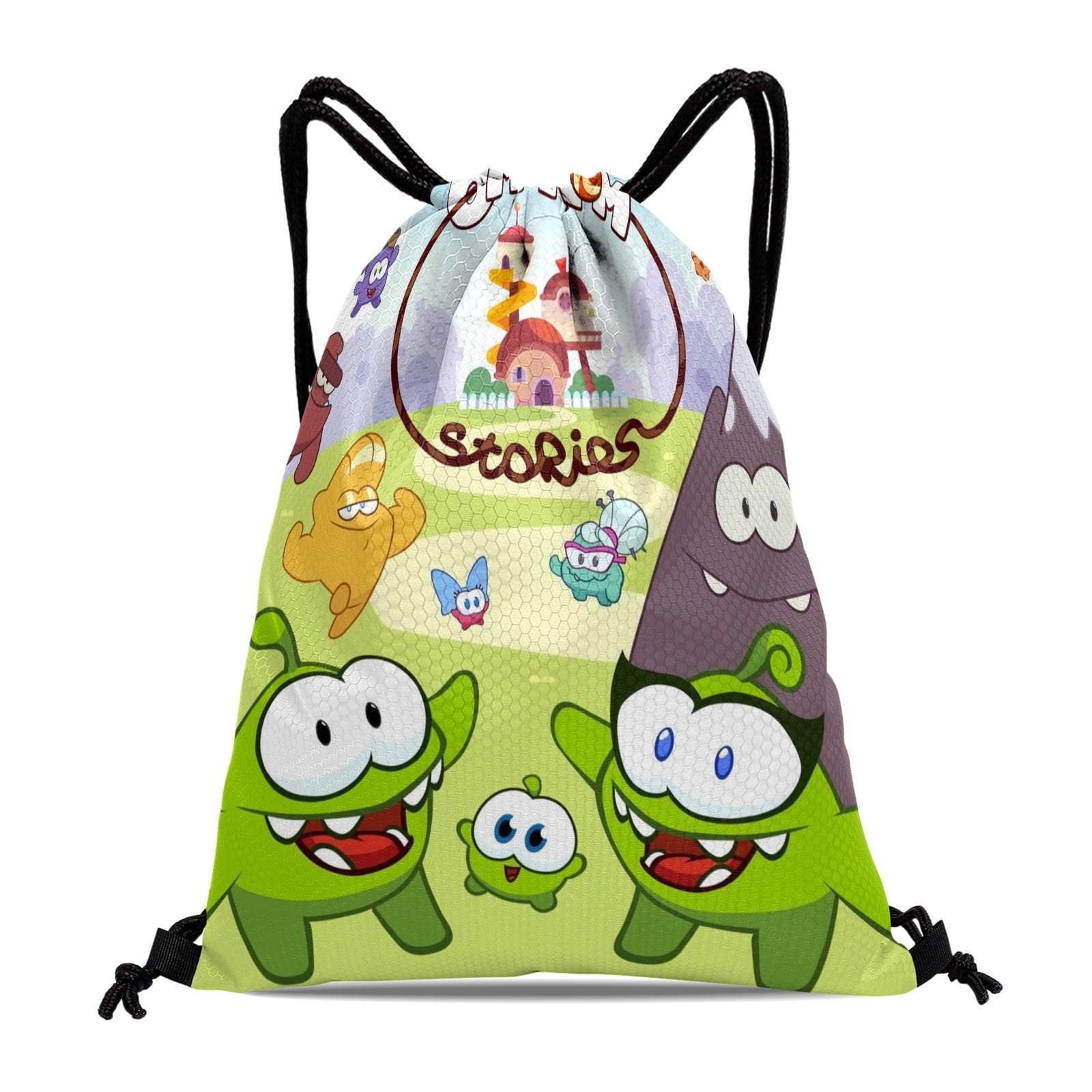 Drawstring Backpack for Om Nom Stories Sackpack Women Men Adults Party ...