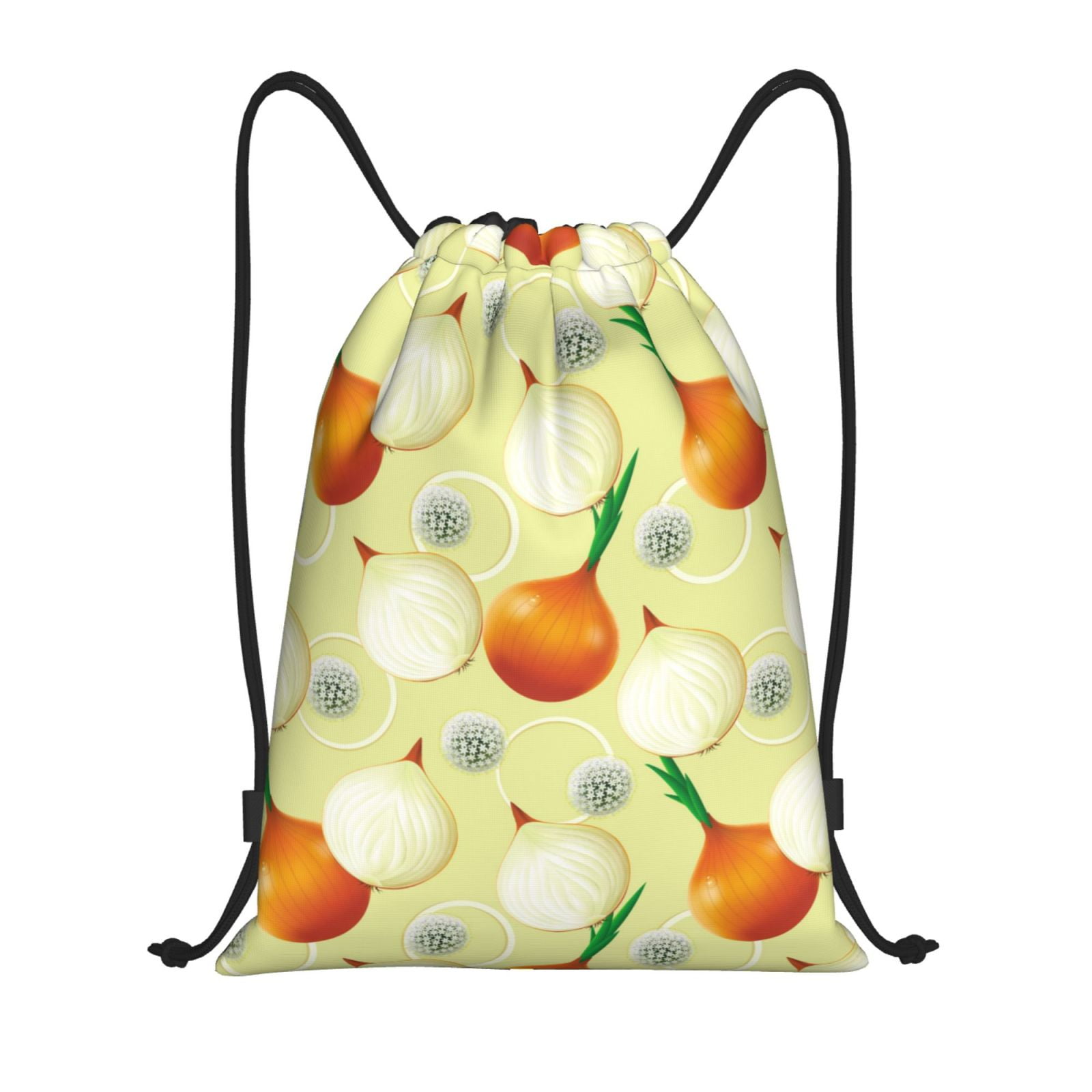 Drawstring Backpack, Onion Pattern flower Light Waterproof Sports Gym ...