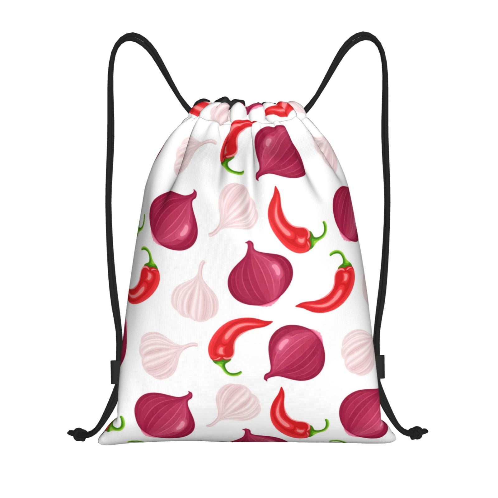 Drawstring Backpack - Onion red chili Cheer Gym Bag for Women Men ...