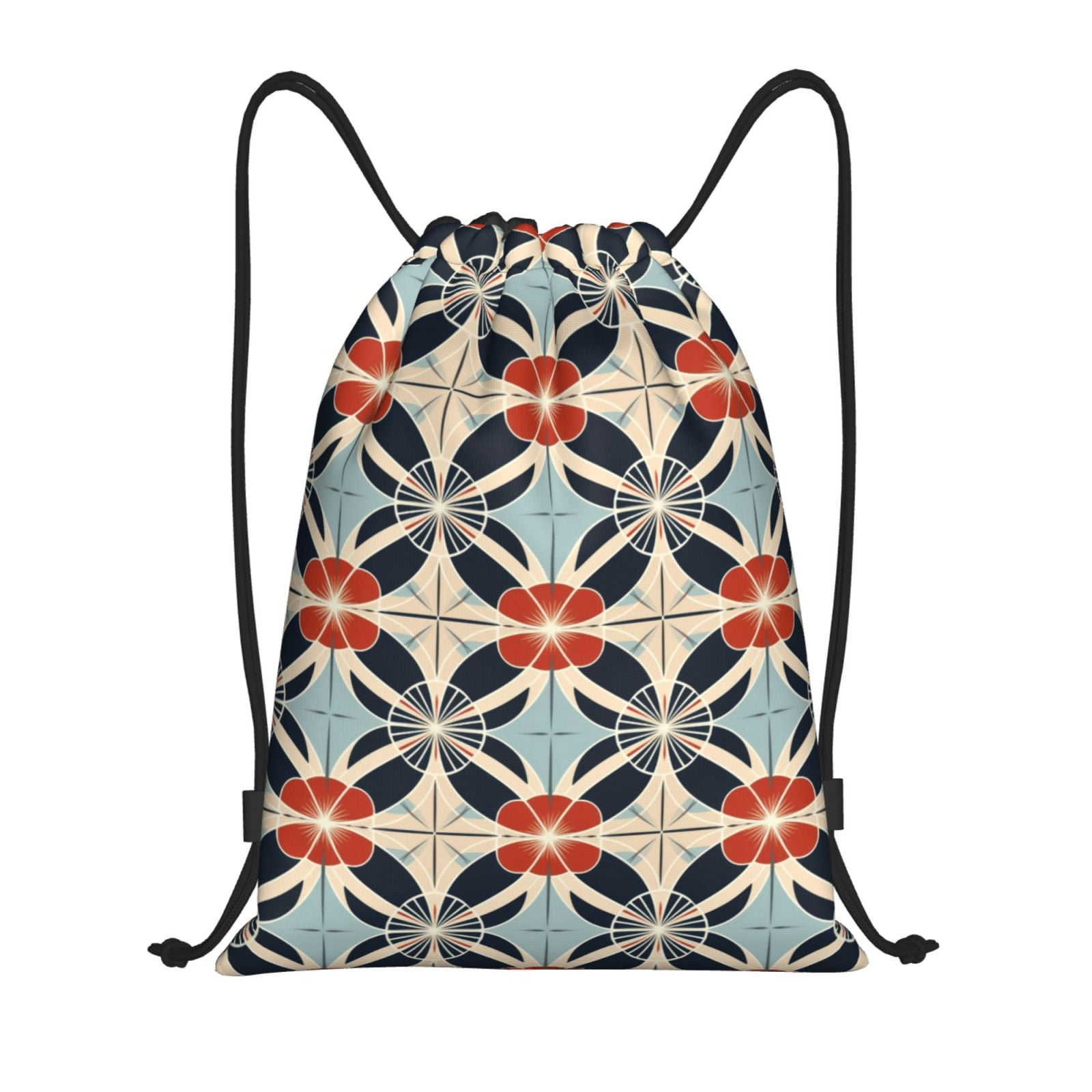 Drawstring Backpack - Oriental Geometric Art Cheer Gym Bag for Women ...