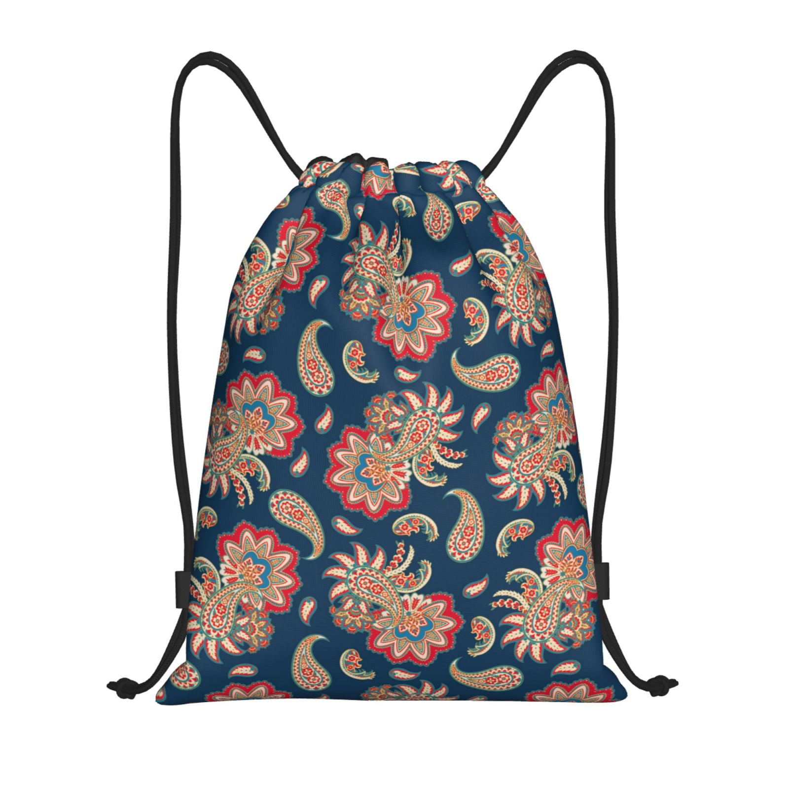Drawstring Backpack - Paisley Pattern No.90116 Splash Proof Small ...