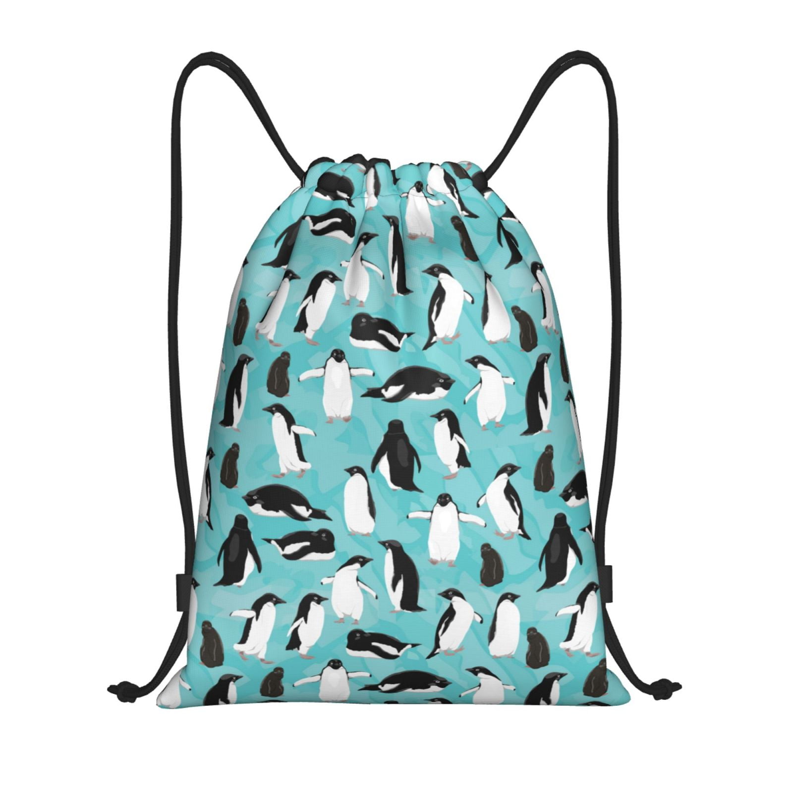 Drawstring Backpack, Penguins Light Waterproof Sports Gym Bag Draw ...