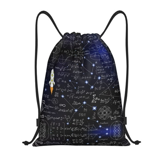 Drawstring Backpack, Physical Formulas Light Waterproof Sports Gym Bag ...