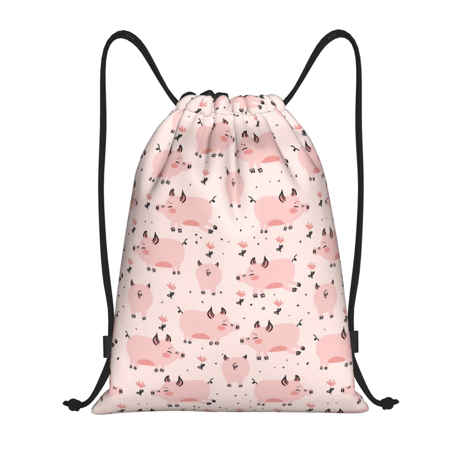 Drawstring Backpack - Pig Splash Proof Small Drawstring Gym Bag for ...