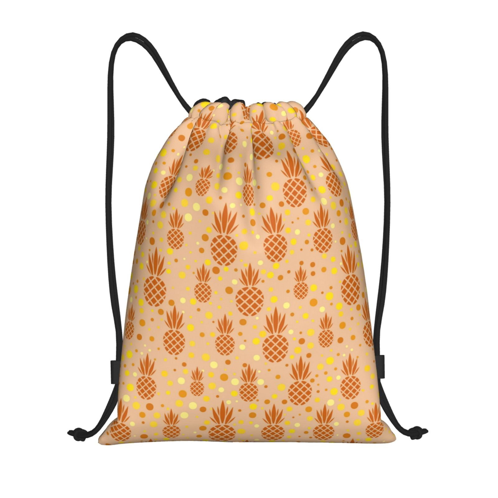 Drawstring Backpack - Pineapples Gym Bag for Women Men Water Resistant ...