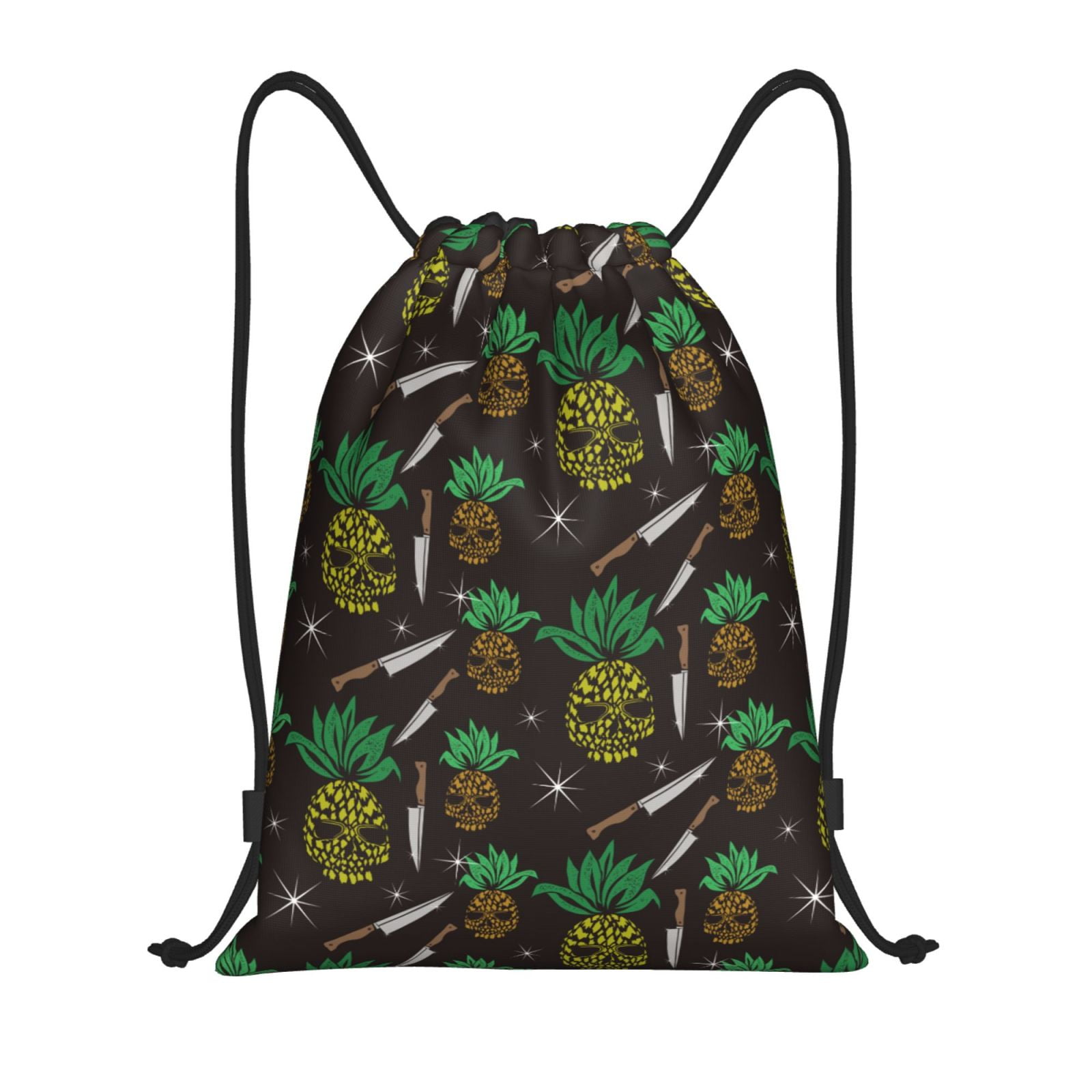 Drawstring Backpack, Pineapples A Light Waterproof Sports Gym Bag Draw ...