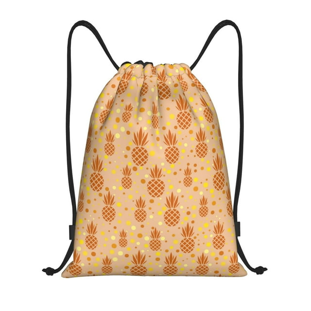Drawstring Backpack - Pineapples Splash Proof Small Drawstring Gym Bag ...