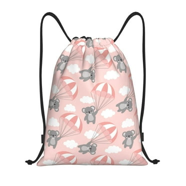 Drawstring Backpack - Abstract Pink Purple Camouflage Splash Proof ...