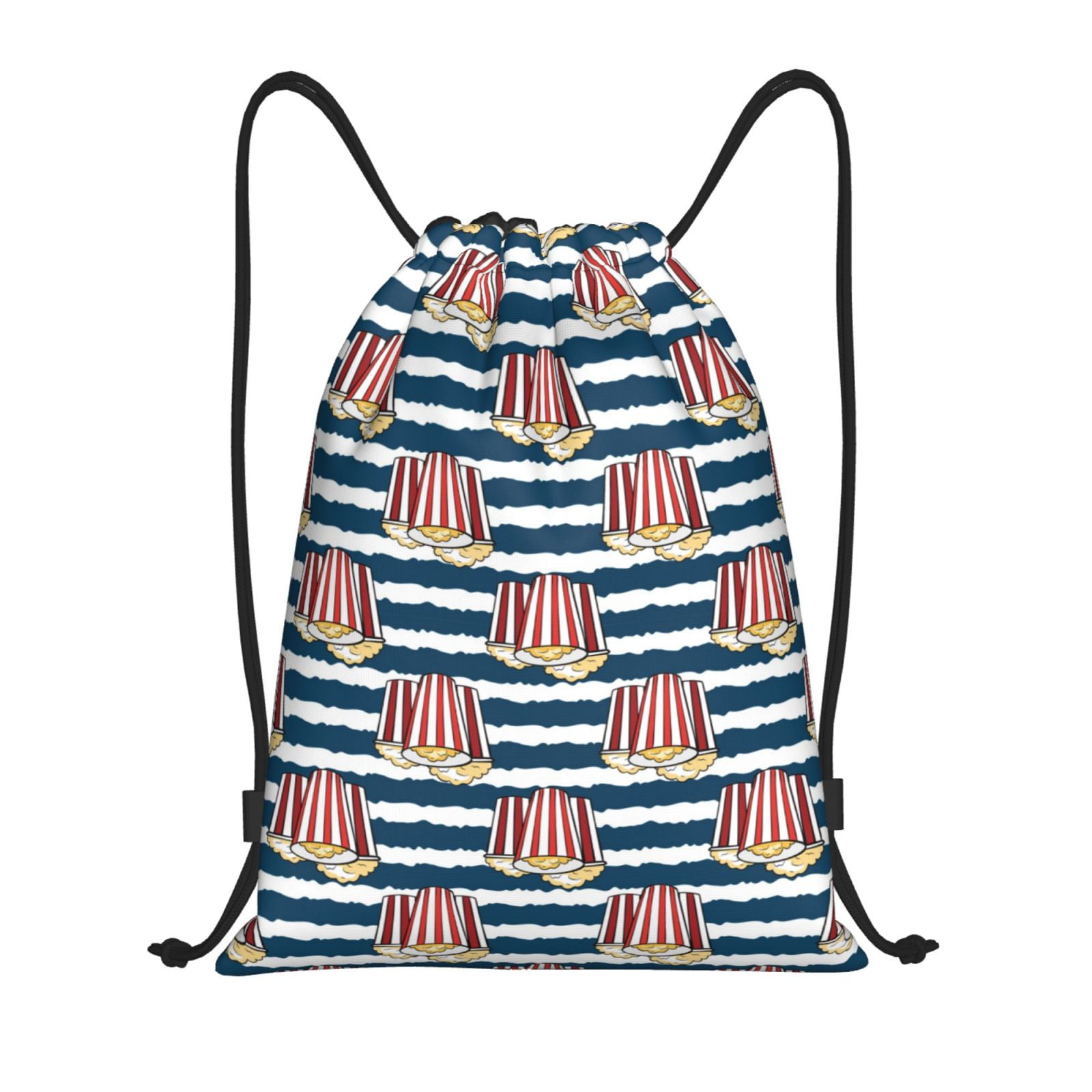 Drawstring Backpack, Popcorn Light Waterproof Sports Gym Bag Draw ...