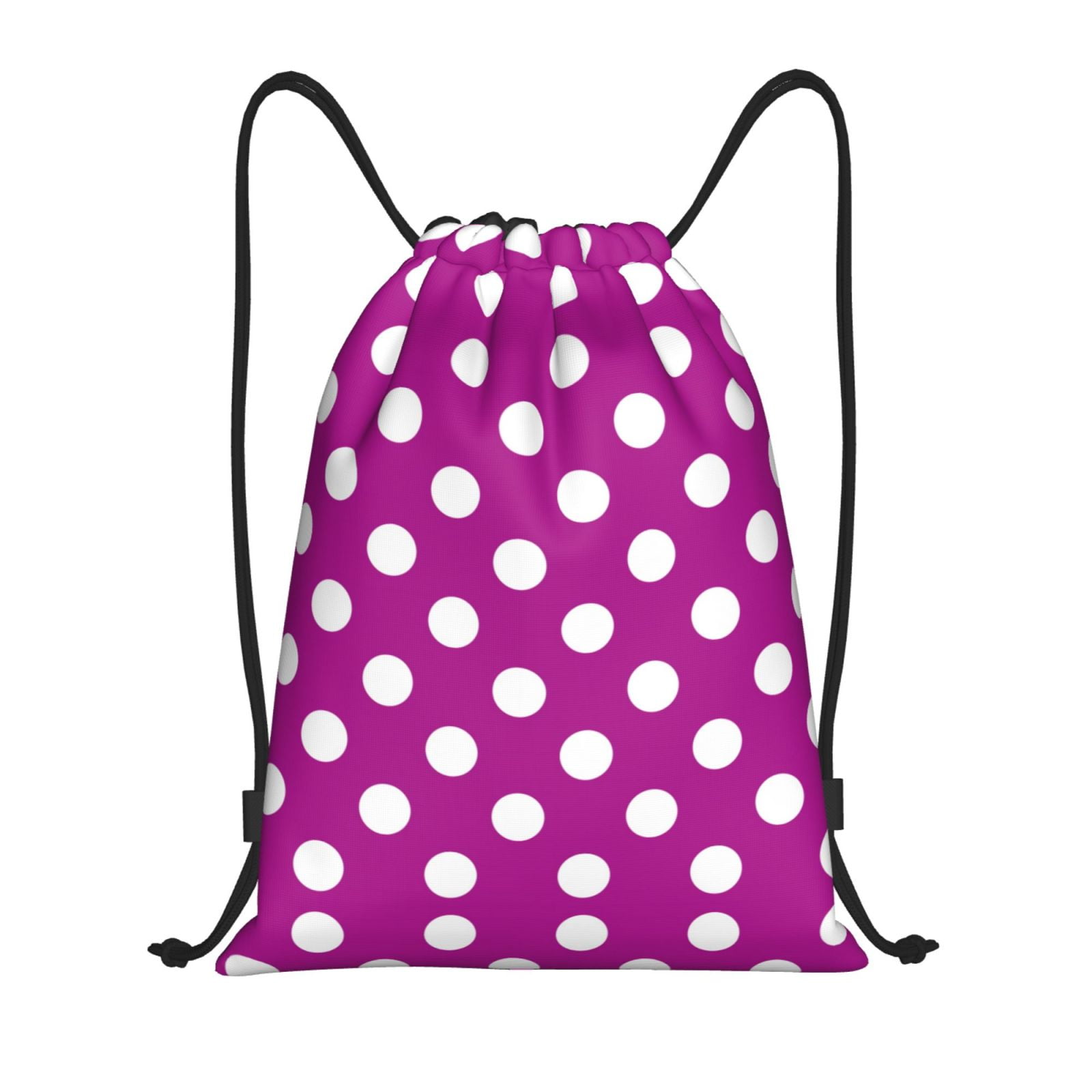 Drawstring Backpack Purlpe And White Polka Dot Sports Gym Bag for Men ...