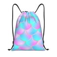 Drawstring Backpack - Purple Dragon Scales Splash Proof Small ...