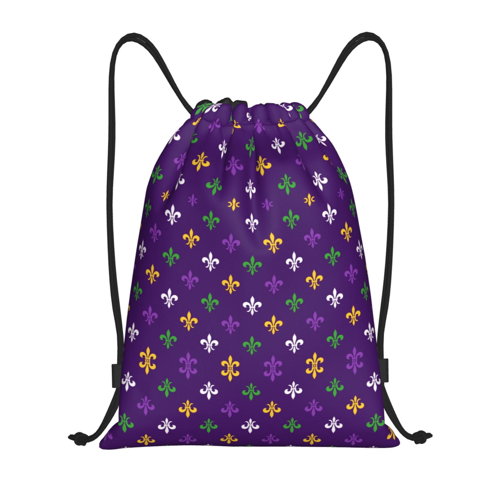 Drawstring Backpack Purple Mardi Gras Sports Gym Bag for Men Women ...