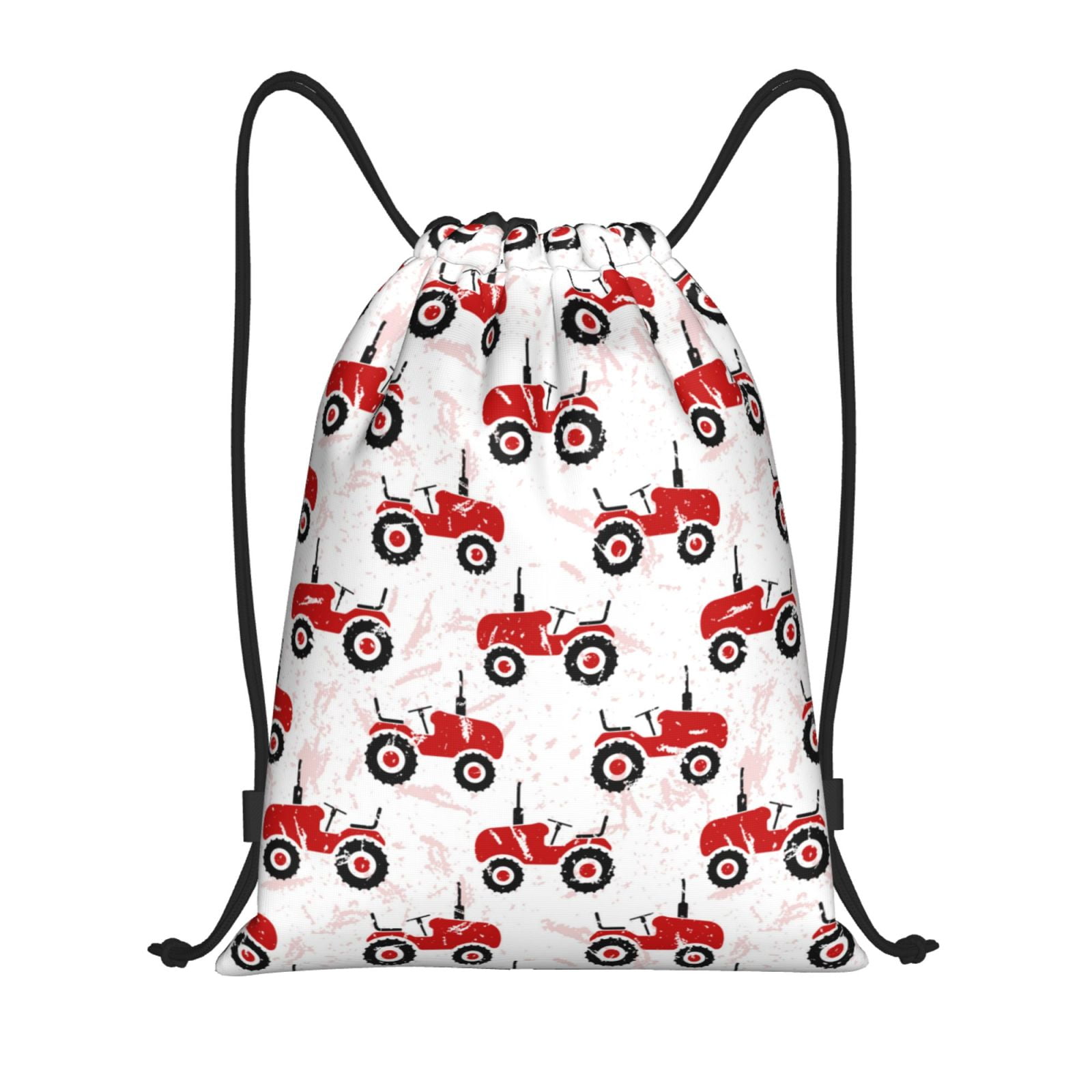 Drawstring Backpack Red Wheeled Tractors Sports Gym Bag for Men Women ...