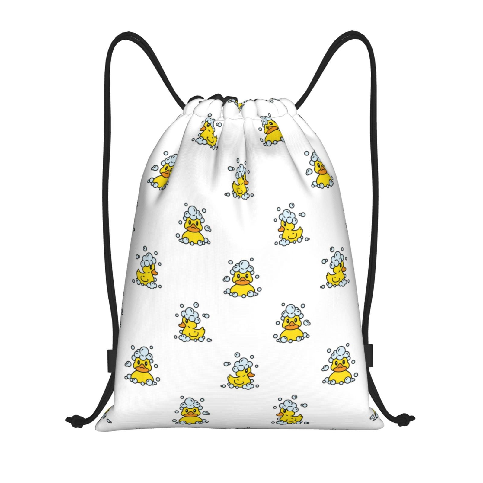 Drawstring Backpack, Rubber Duck Showe Light Waterproof Sports Gym Bag ...