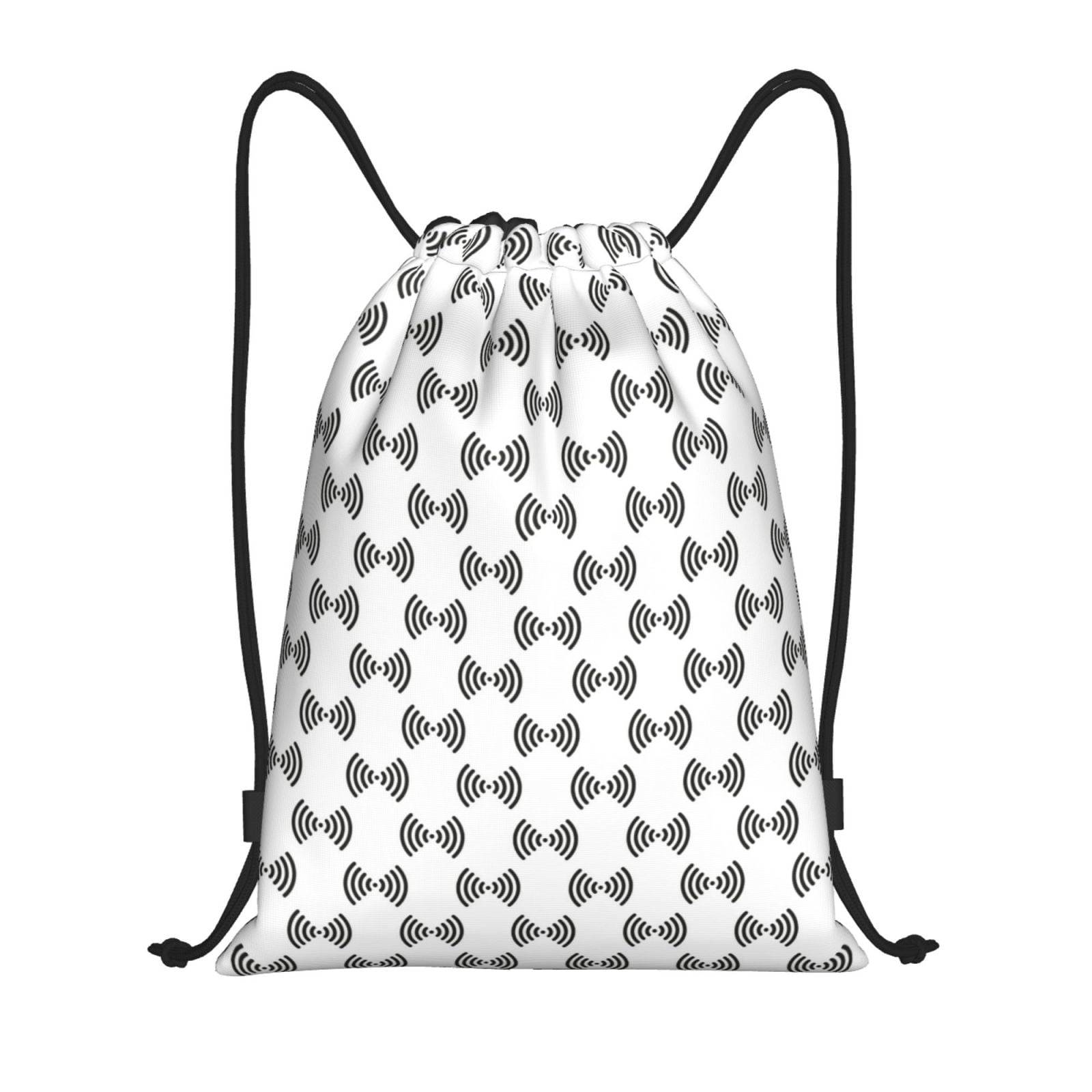 Drawstring Backpack, Signal Icon Light Waterproof Sports Gym Bag Draw ...