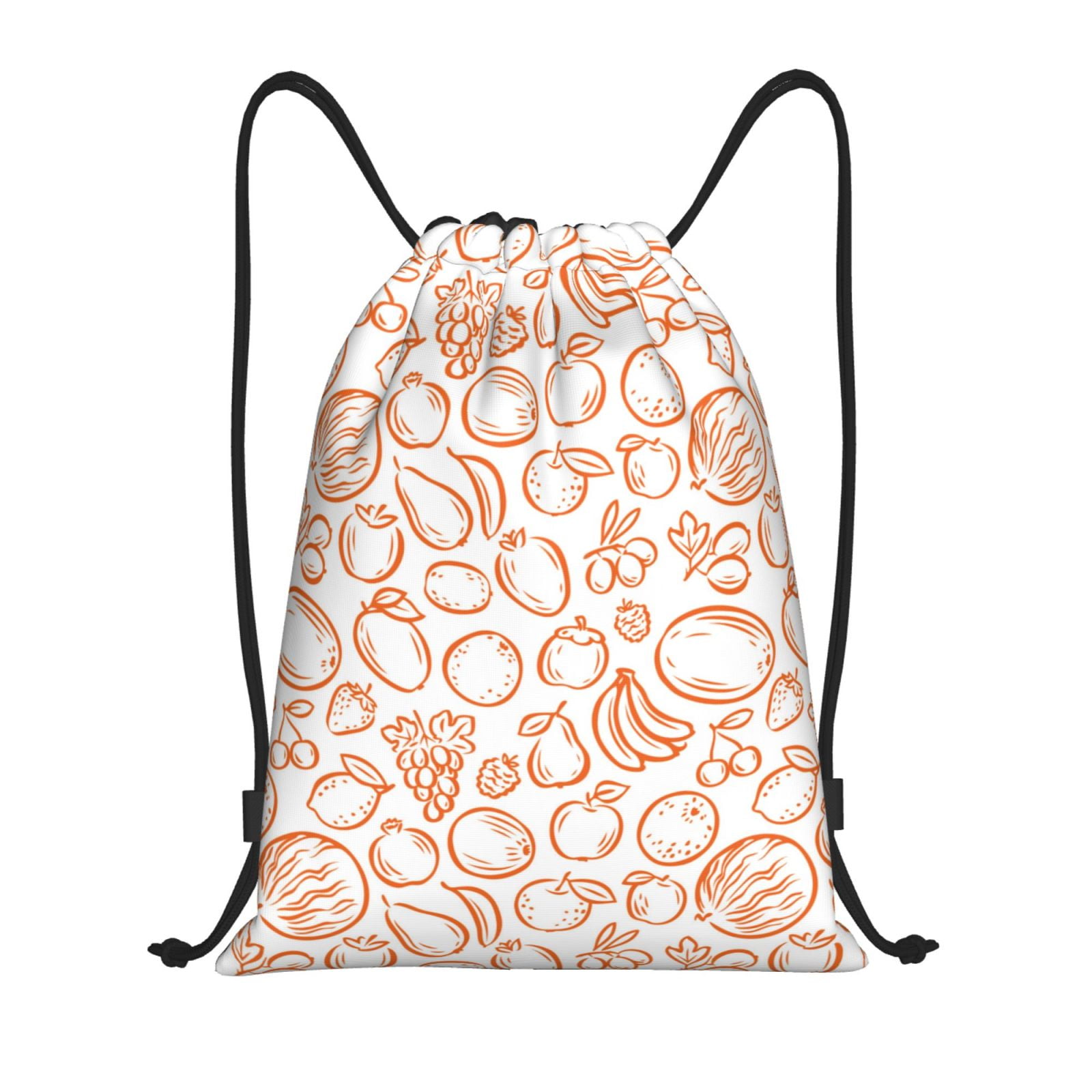 Drawstring Backpack - Simple fruit Cheer Gym Bag for Women Men ...