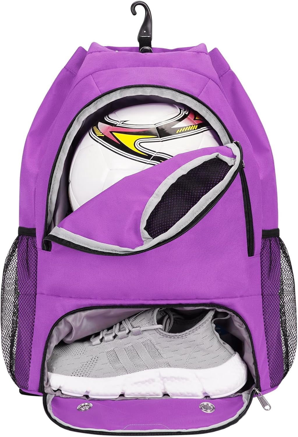 Drawstring Backpack, Soccer Basketball Backpack with Shoe & Ball ...
