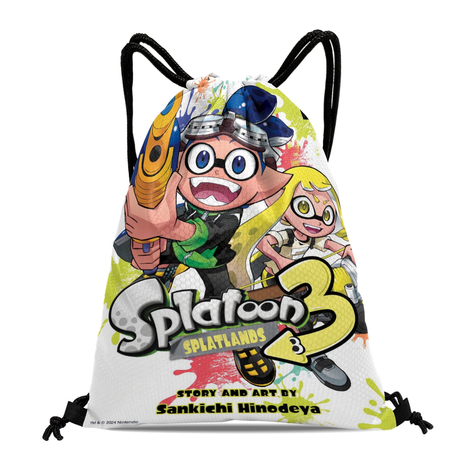 Drawstring Backpack for Splatoon Drawstring Bags Adults Women Men Party ...