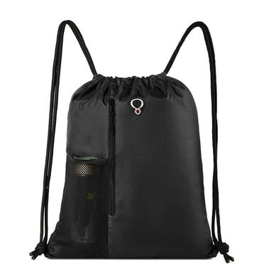 WANDF Drawstring Backpack Sports Gym Bag with Shoes Compartment, Water ...