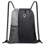 WANDF Drawstring Backpack Sports Gym Bag with Shoes Compartment, Water ...