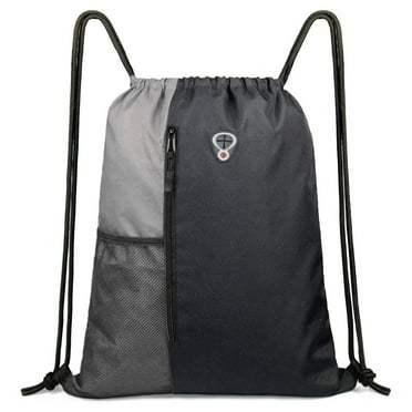 WANDF Drawstring Backpack Sports Gym Bag with Shoes Compartment, Water ...