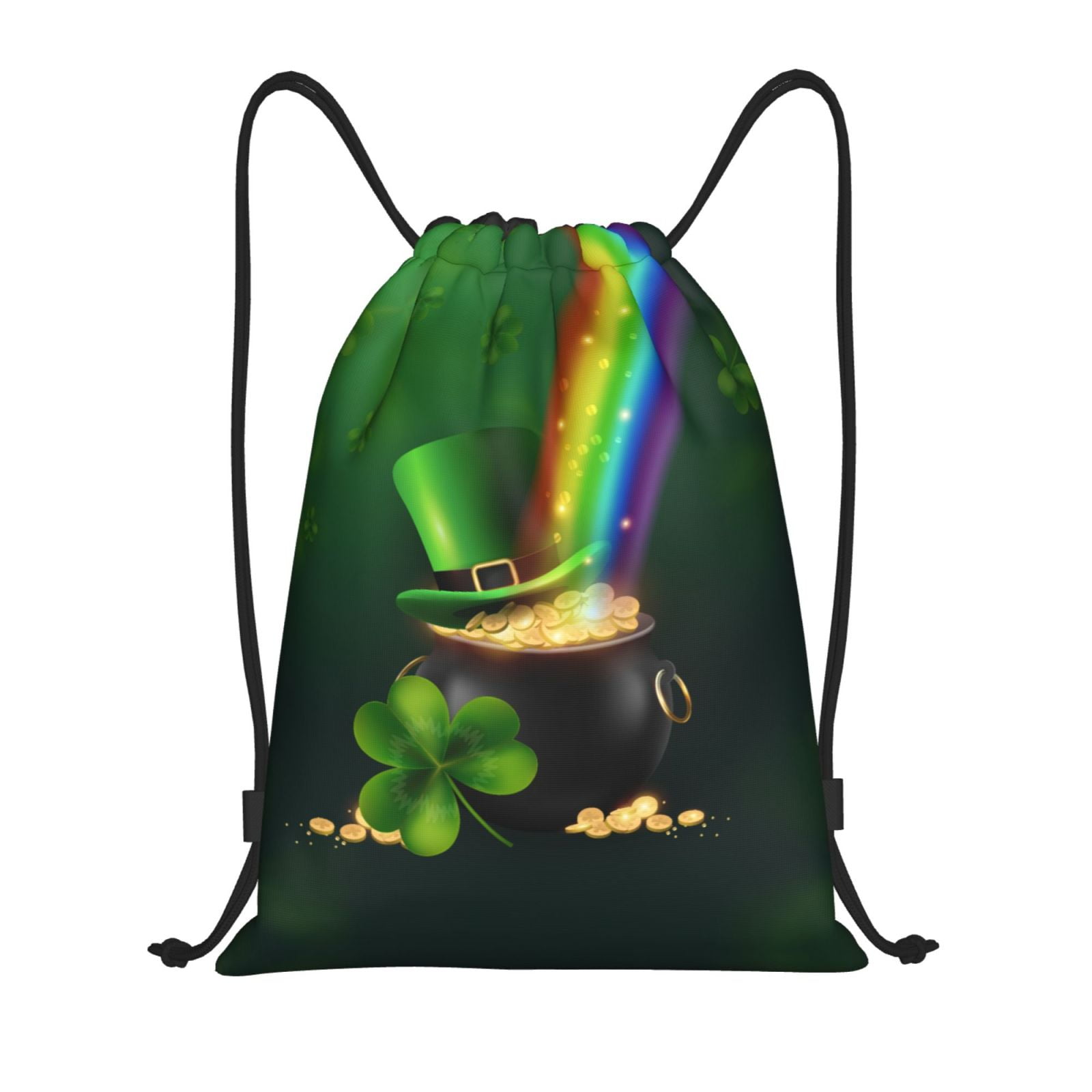 Drawstring Backpack, St. Patrick's Day4 Light Waterproof Sports Gym Bag ...