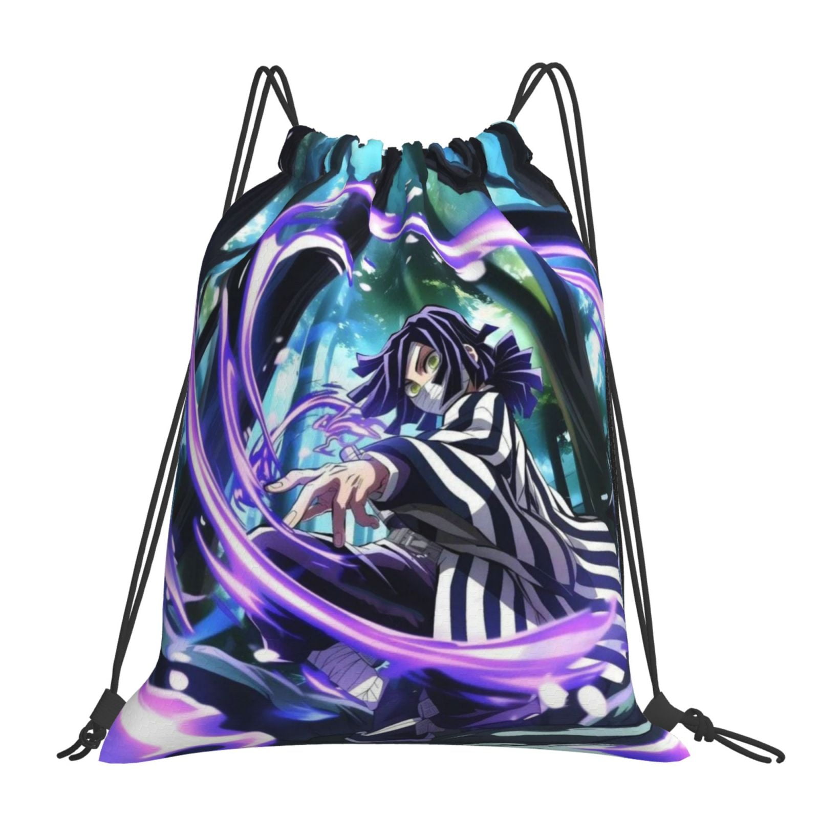 Drawstring Backpack String Bag Demon Slayer Iguro Obanai Sackpack for ...
