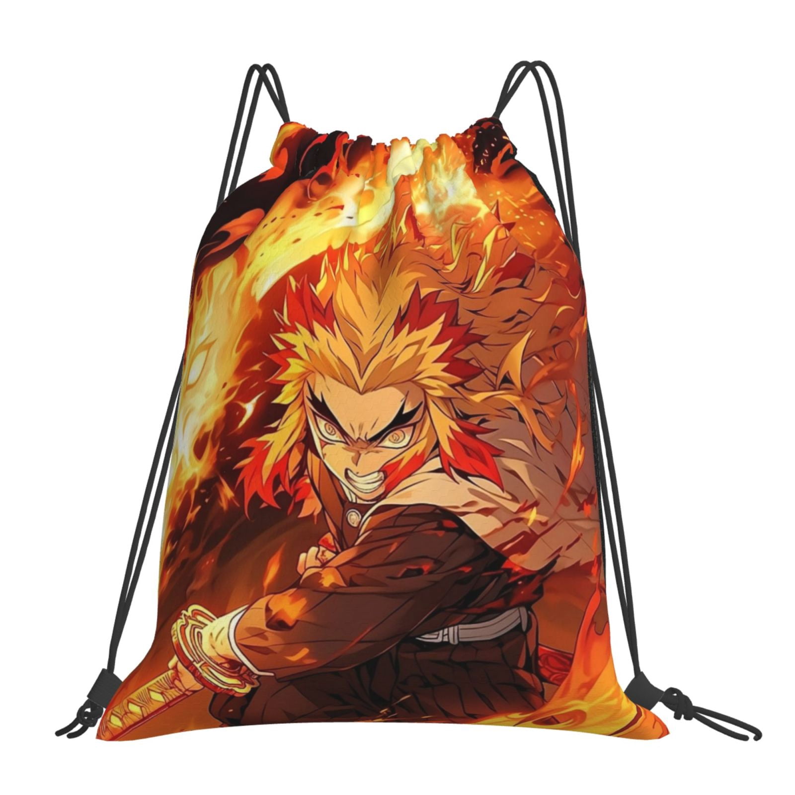 Drawstring Backpack String Bag Demon Slayer Rengoku Kyojuro Sackpack ...