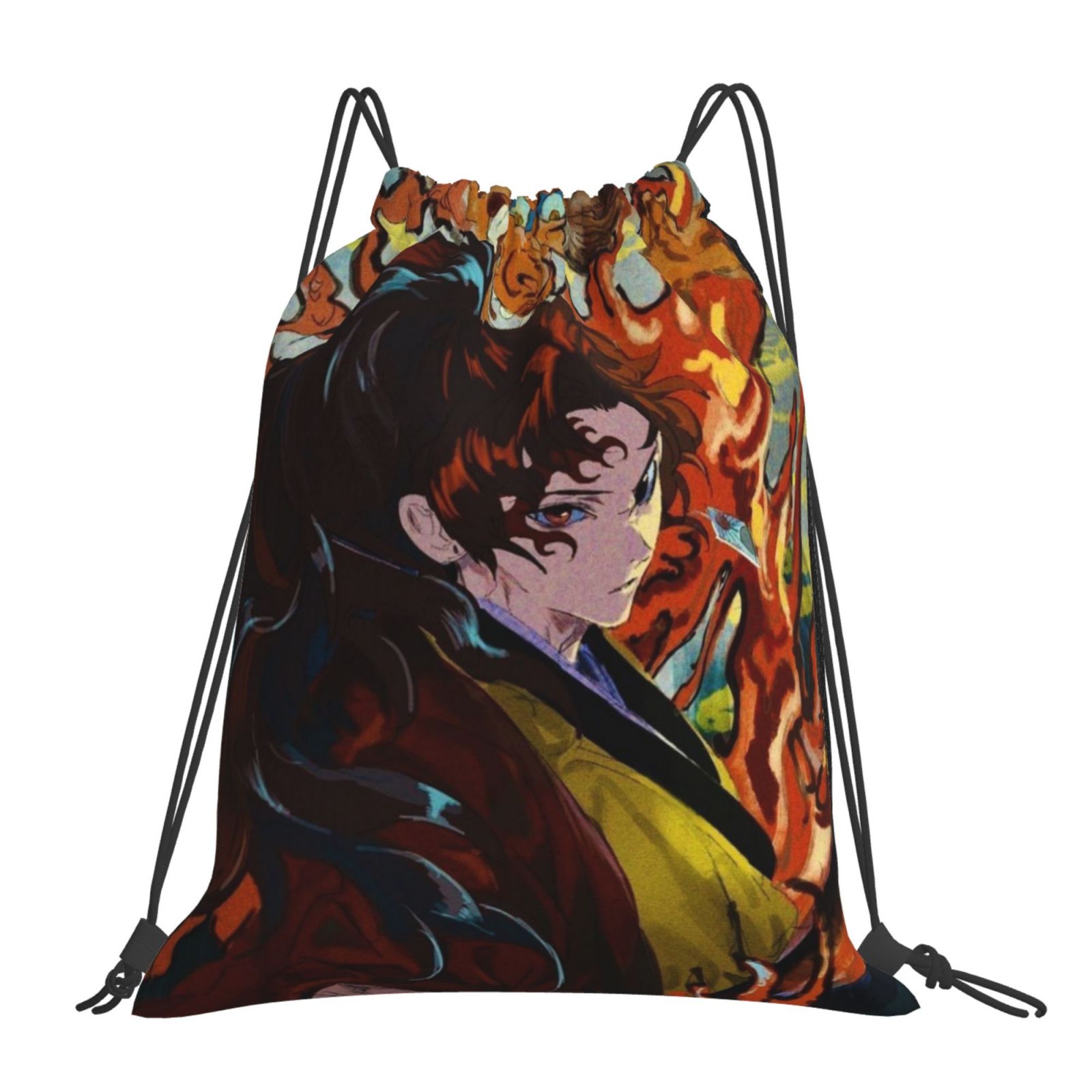 Drawstring Backpack String Bag Demon Slayer Tsugikuni Yoriichi Sackpack ...