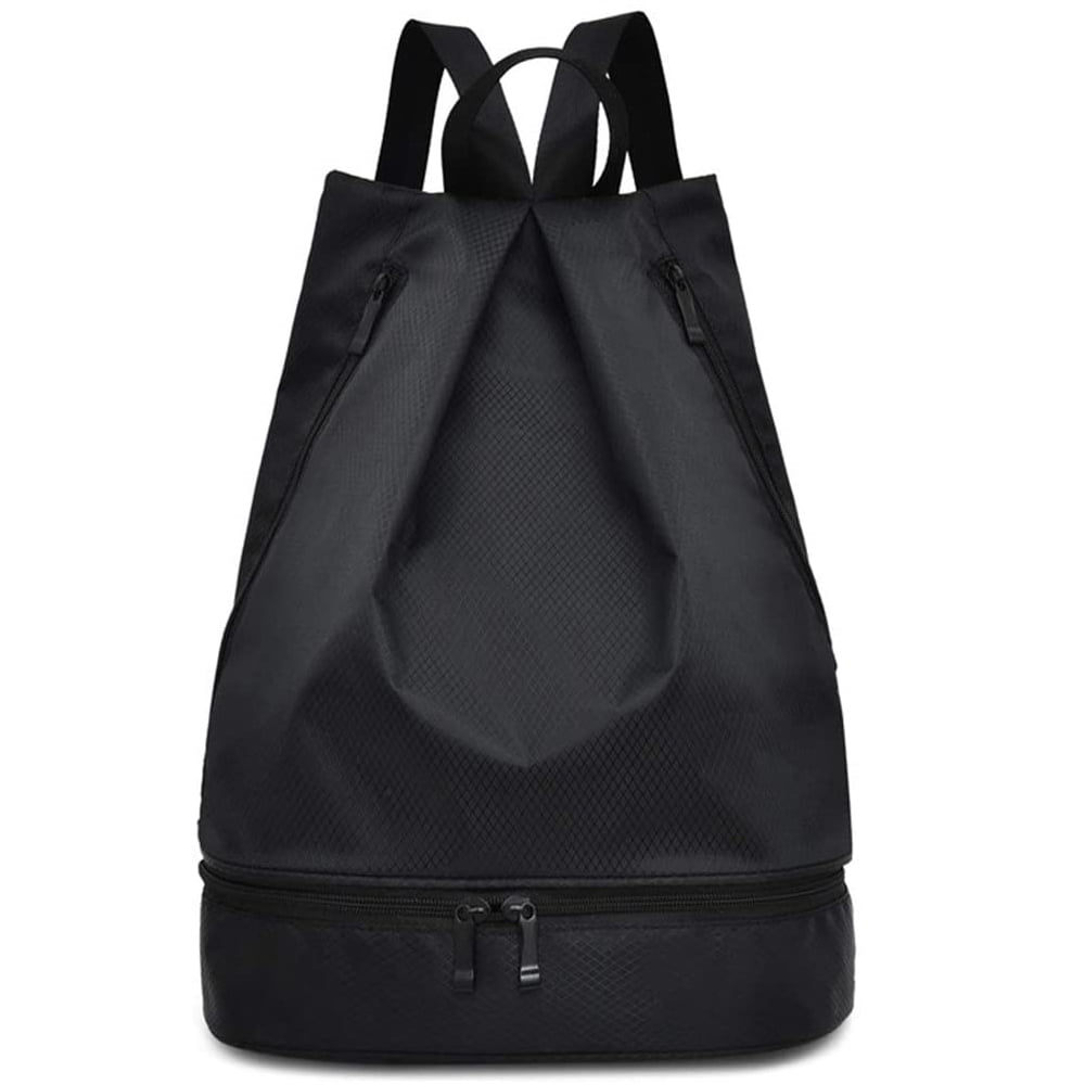 Drawstring Backpack String Bag Waterproof With Shoes Compartment, Wet ...