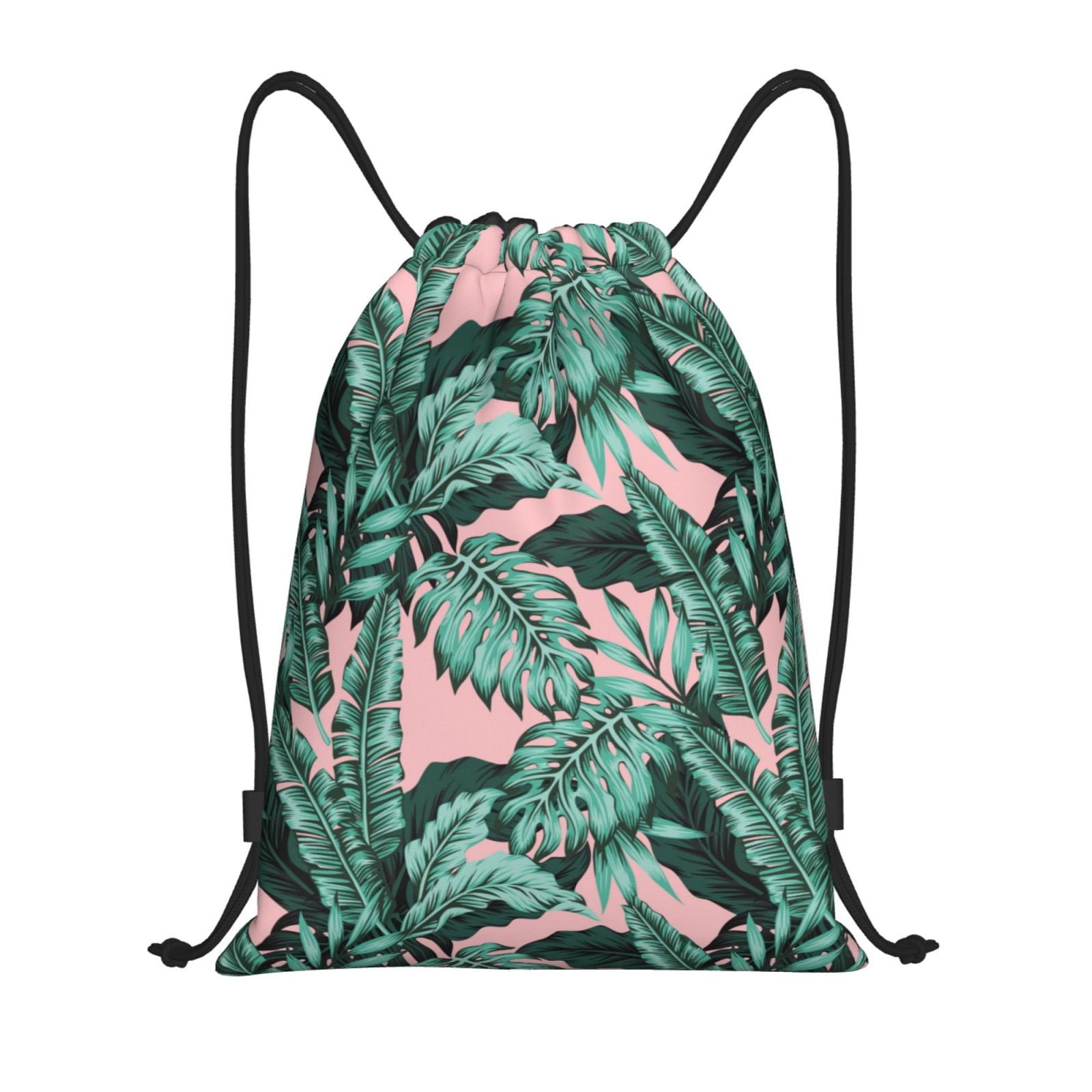 Drawstring Backpack - Summer Green Tree Splash Proof Small Drawstring ...