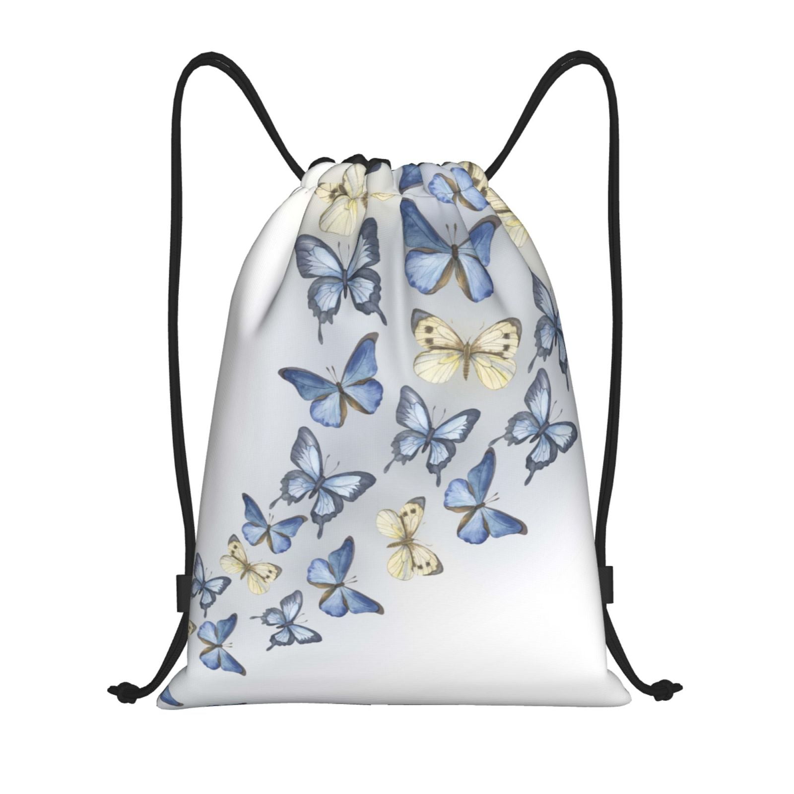Drawstring Backpack, The Flying-Up Butterflies Light Waterproof Sports ...