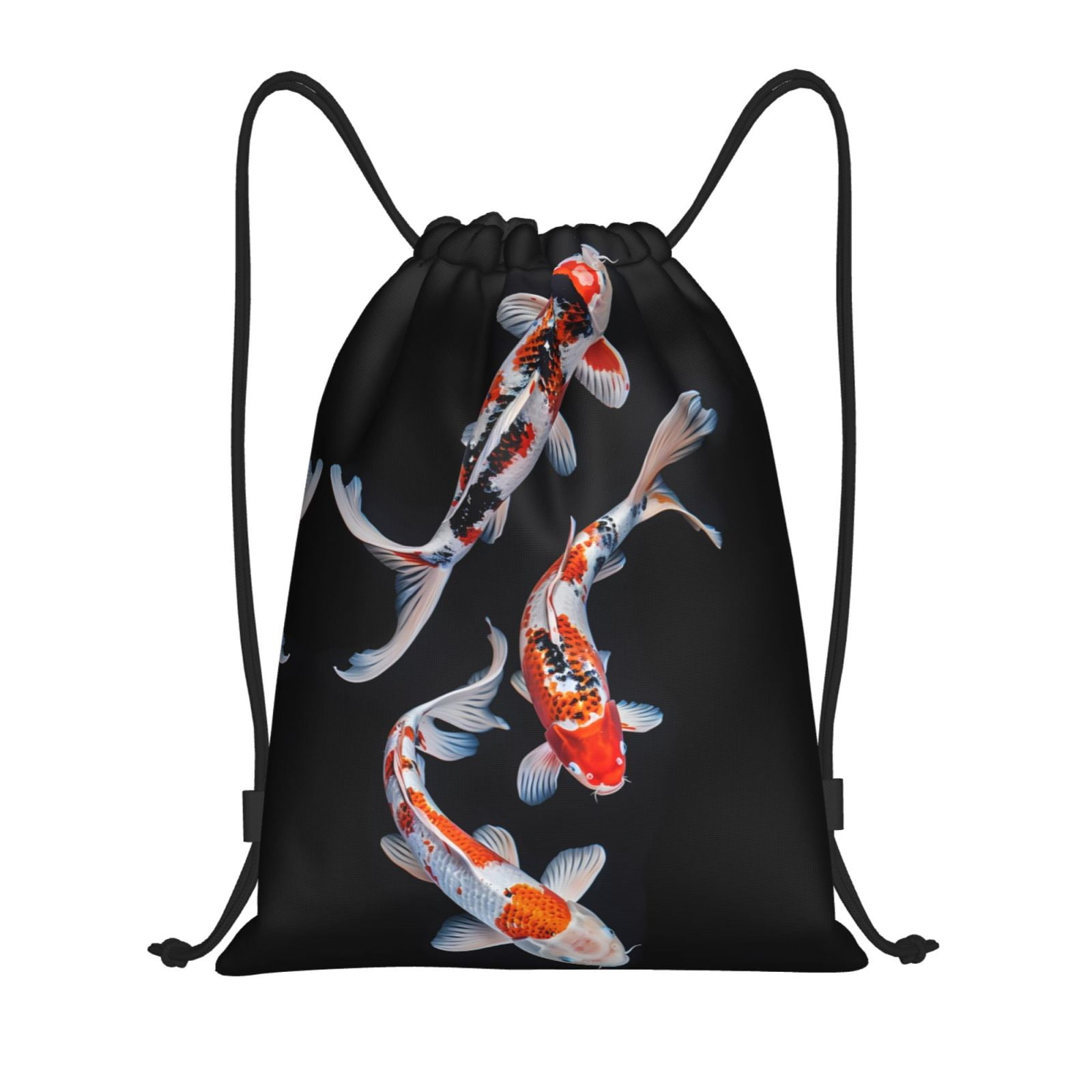 Drawstring Backpack Tricolor Koi Fish Trio Sports Gym Bag for Men Women ...