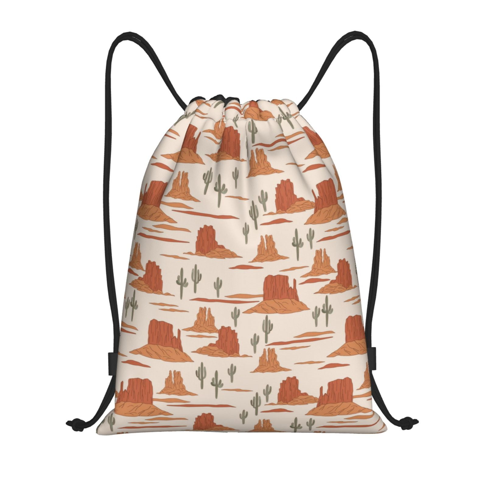 Drawstring Backpack - Western Desert Nature Landscape Splash Proof ...