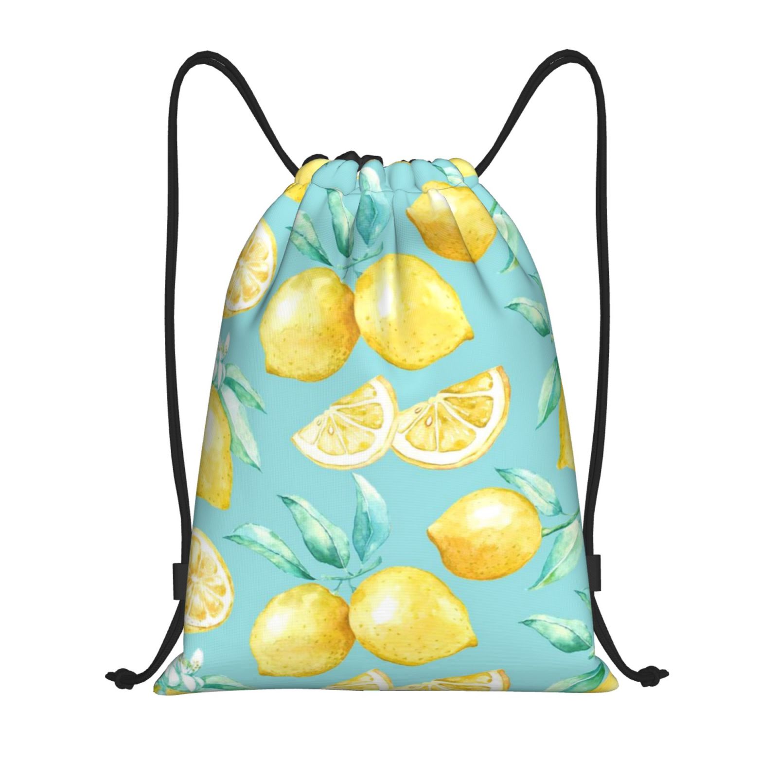 Drawstring Backpack Yellow Lemon Sports Gym Bag for Men Women ...
