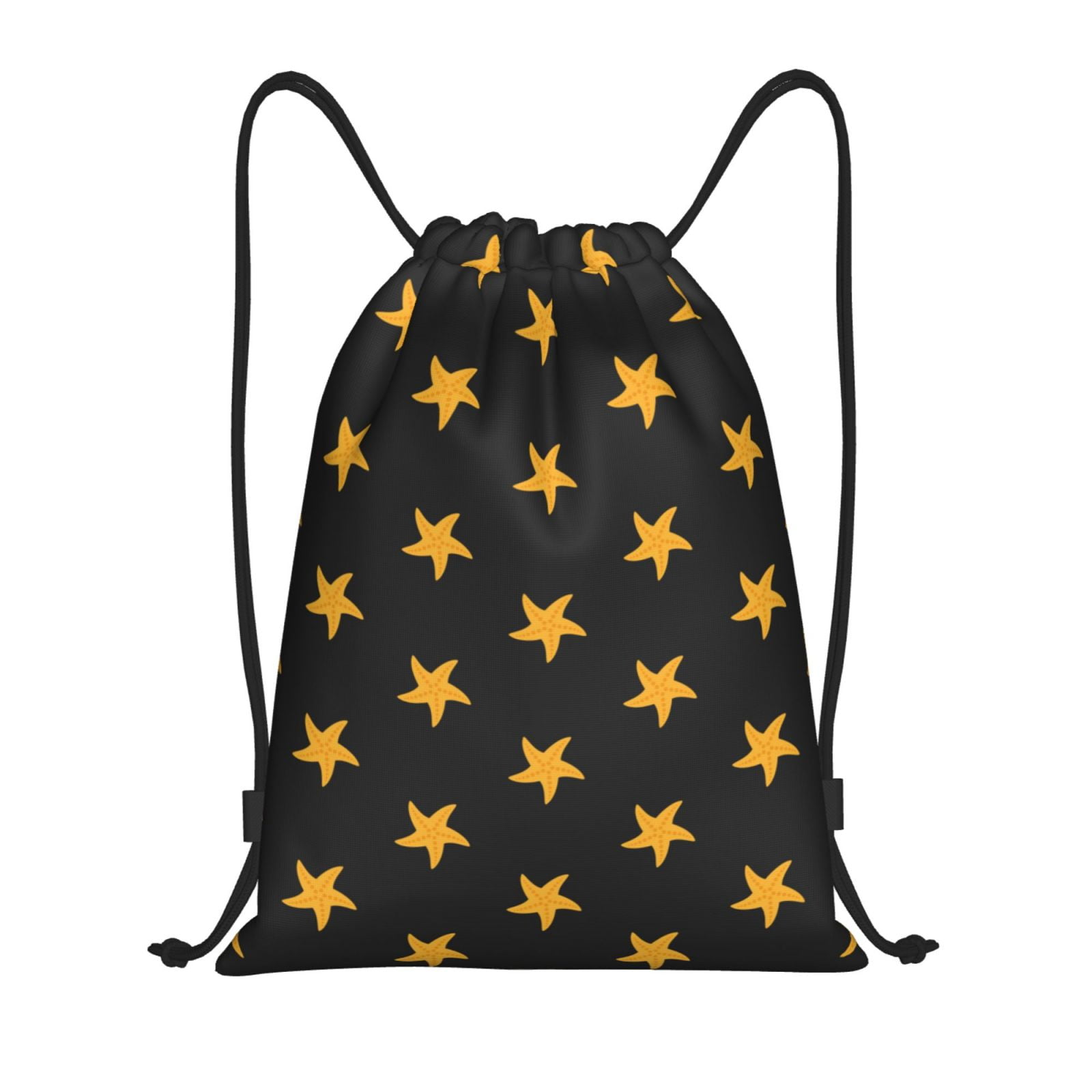 Drawstring Backpack, Yellow Starfish Light Waterproof Sports Gym Bag ...