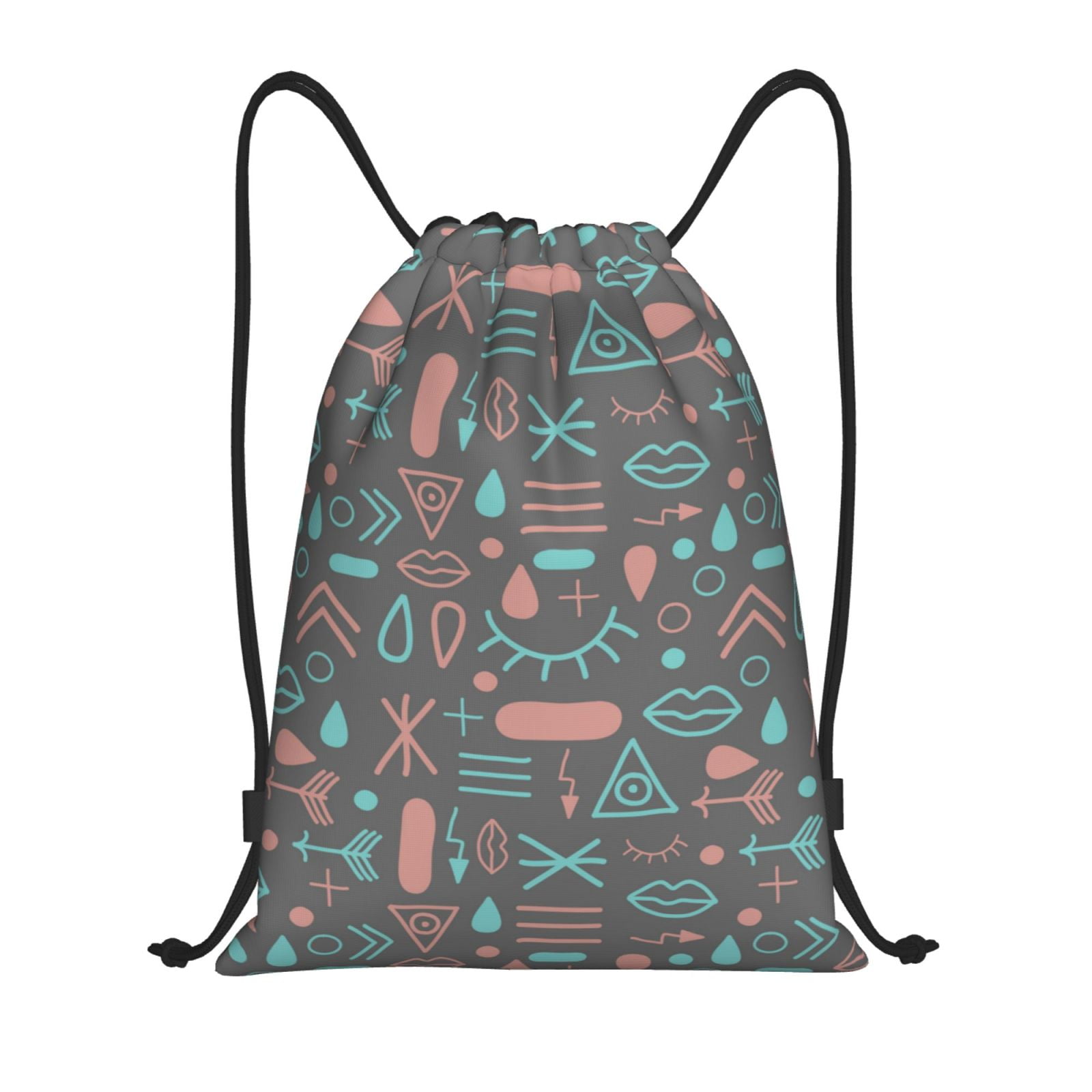 Drawstring Backpack - abstractly Geometry A Cheer Gym Bag for Women Men ...