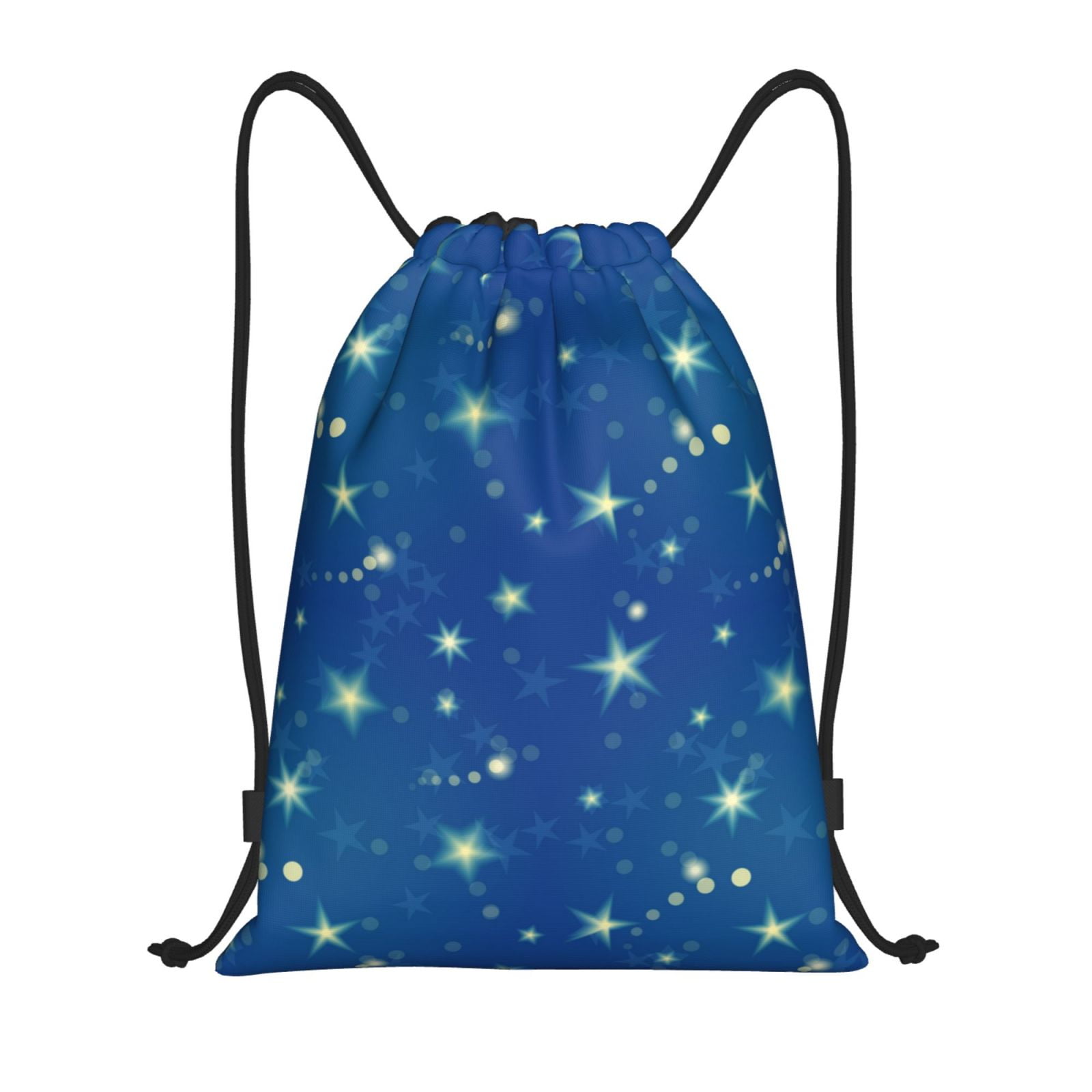 Drawstring Backpack - aesthetic shiny stars night sky blue Cheer Gym ...