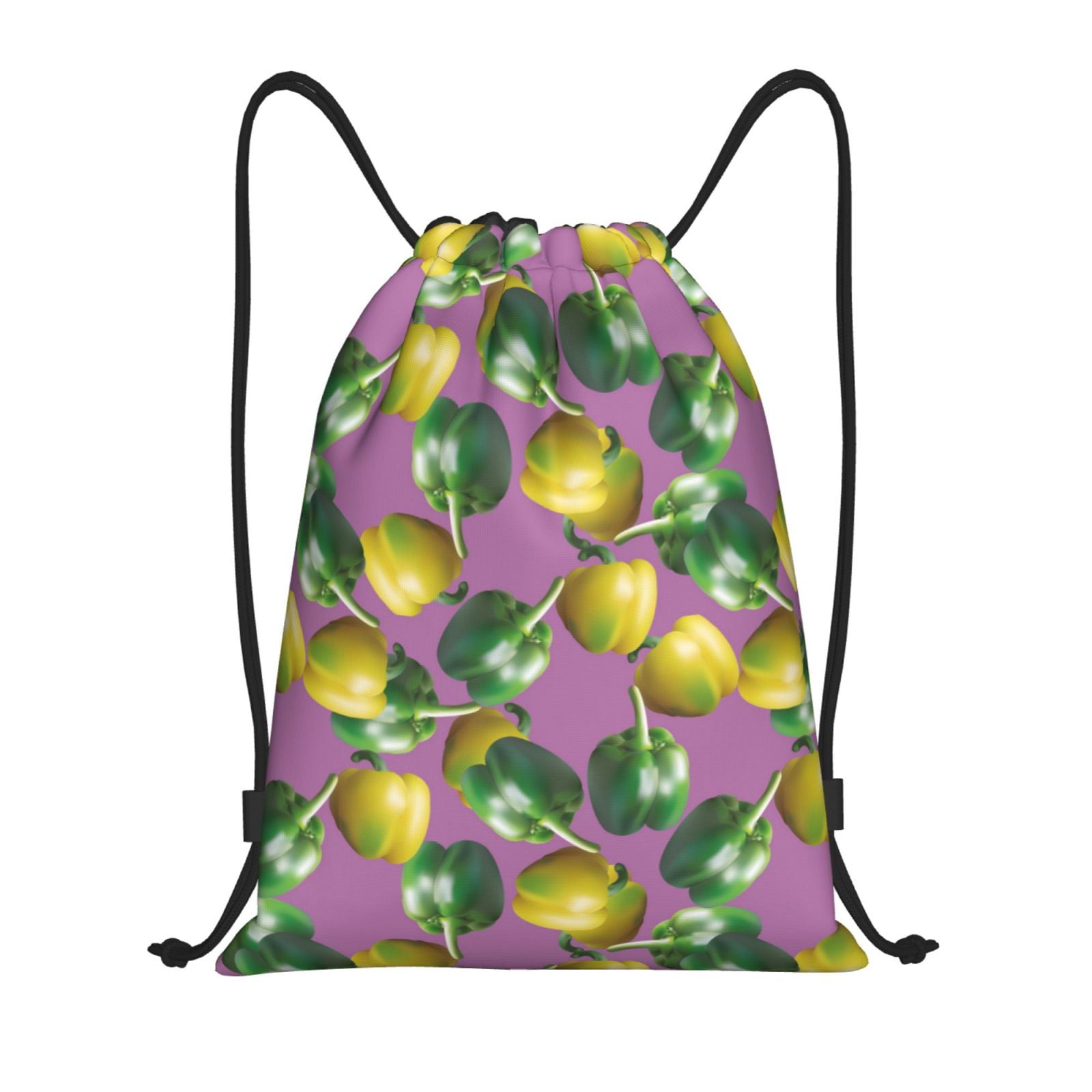 Drawstring Backpack, bell Pepper yellow green Light Waterproof Sports ...