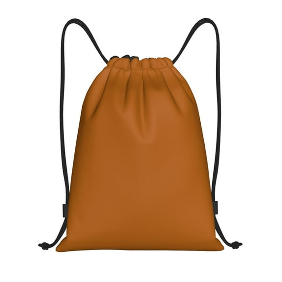 Drawstring Backpack, brown Light Waterproof Sports Gym Bag Draw String ...