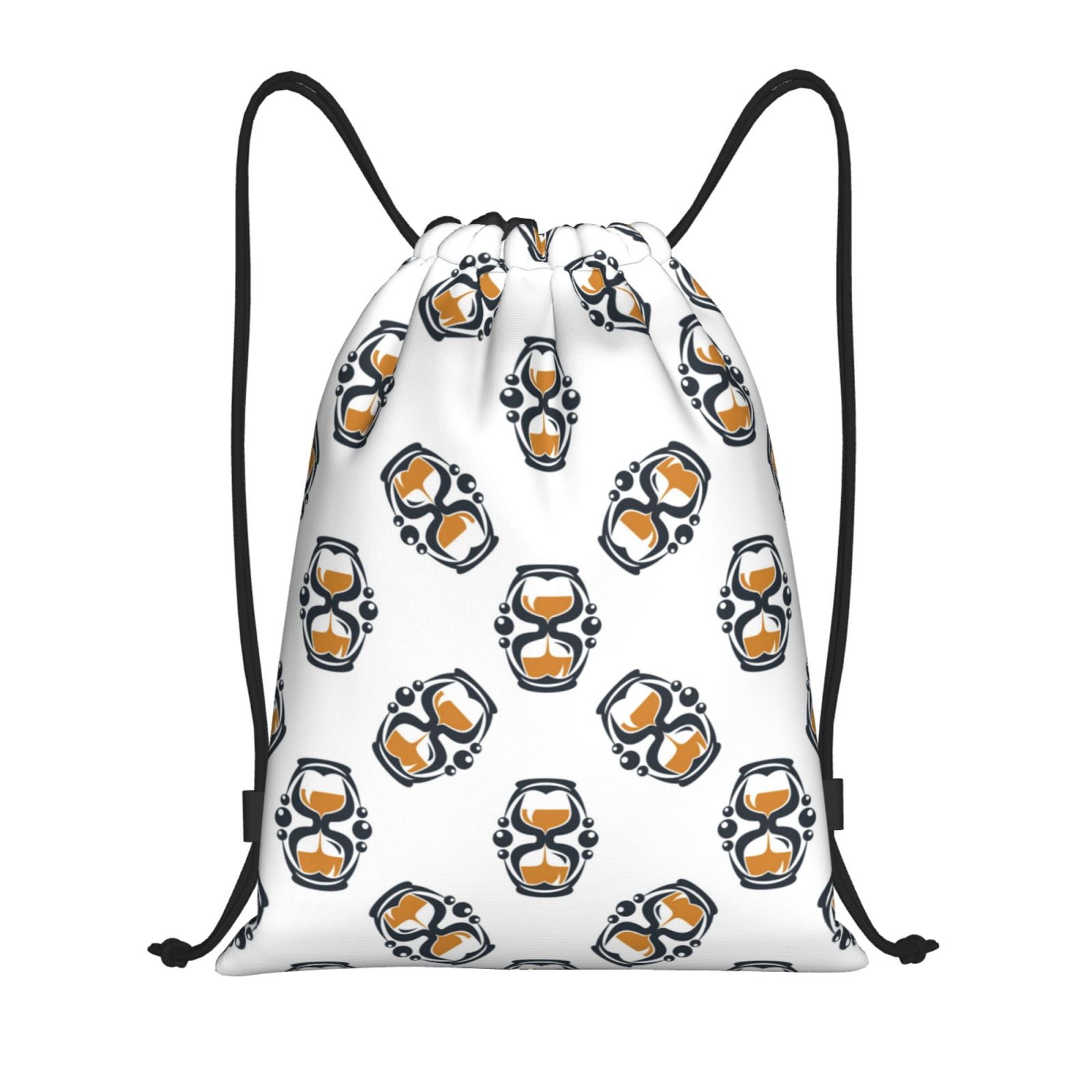 Drawstring Backpack - cartoon hourglass Cheer Gym Bag for Women Men ...